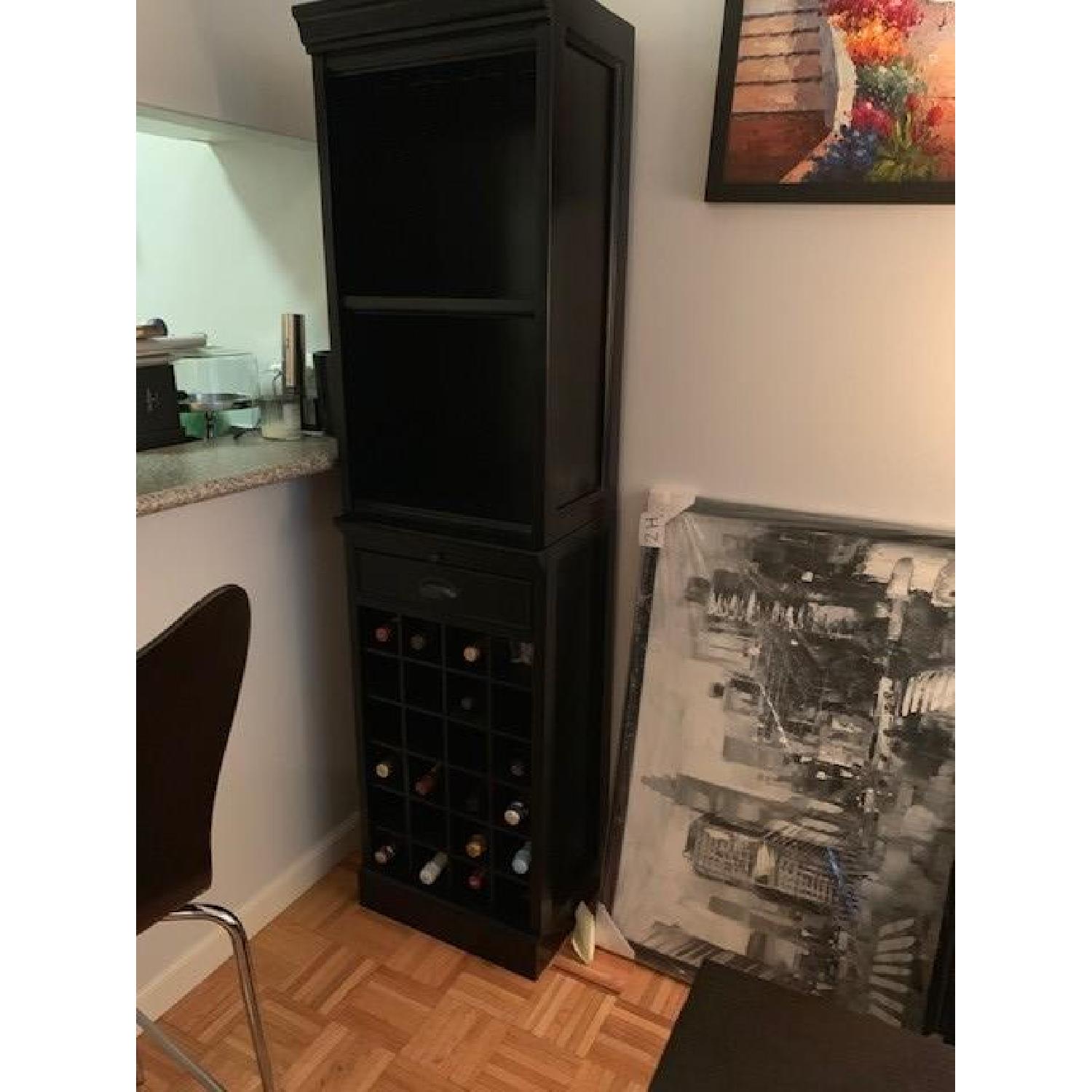Pottery Barn Modular Wine Storage Cabinet Hutch - AptDeco