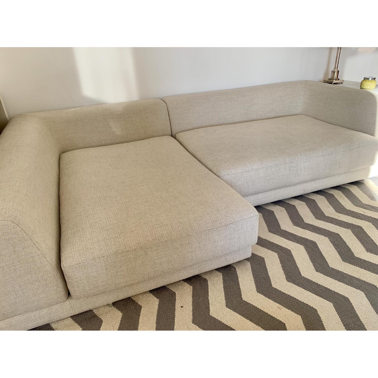 CB2 Uno 2-Piece Sectional Sofa - AptDeco