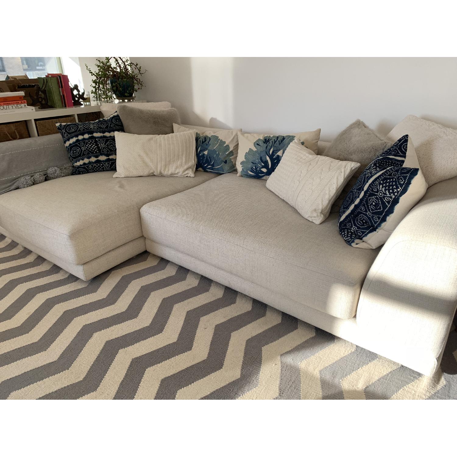 CB2 Uno 2-Piece Sectional Sofa - AptDeco