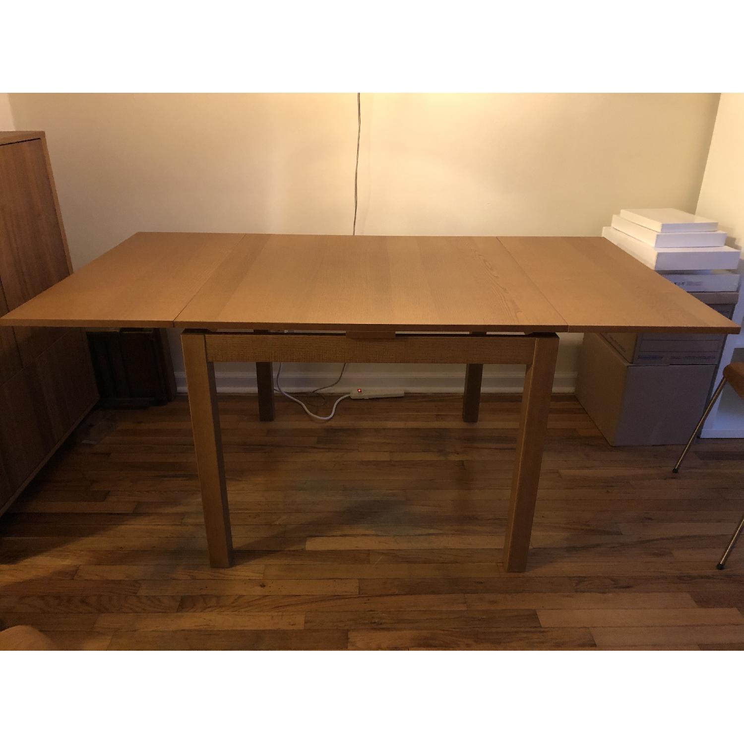 Ikea Extendable Dining Table w/ 2 Chairs - AptDeco
