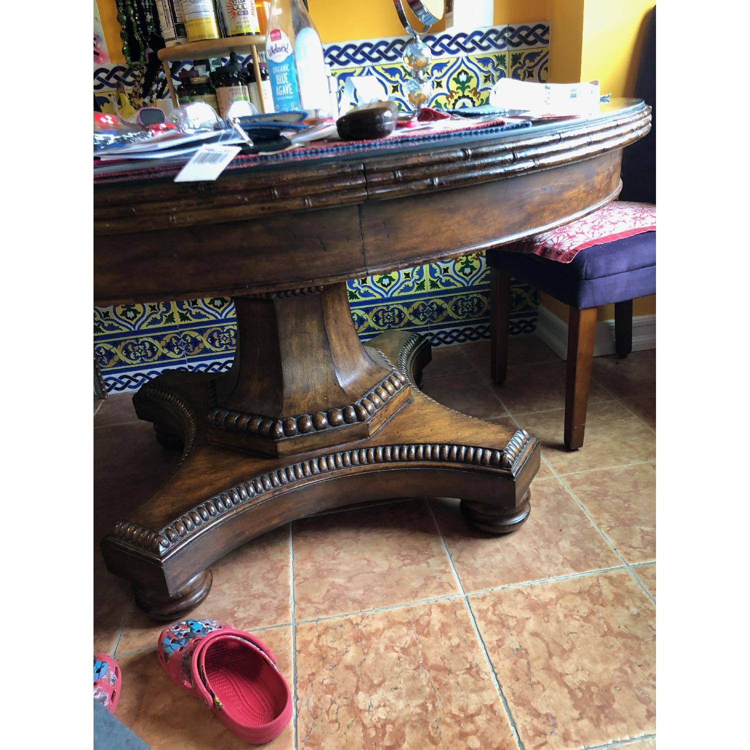 Custom Hand Carved Dining Table - AptDeco