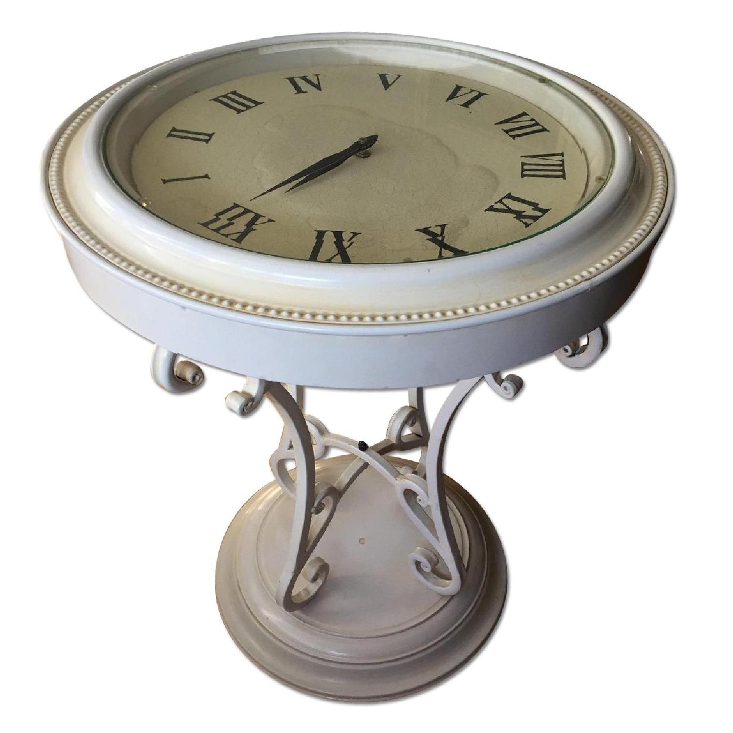 Vintage Clock Side Table - AptDeco