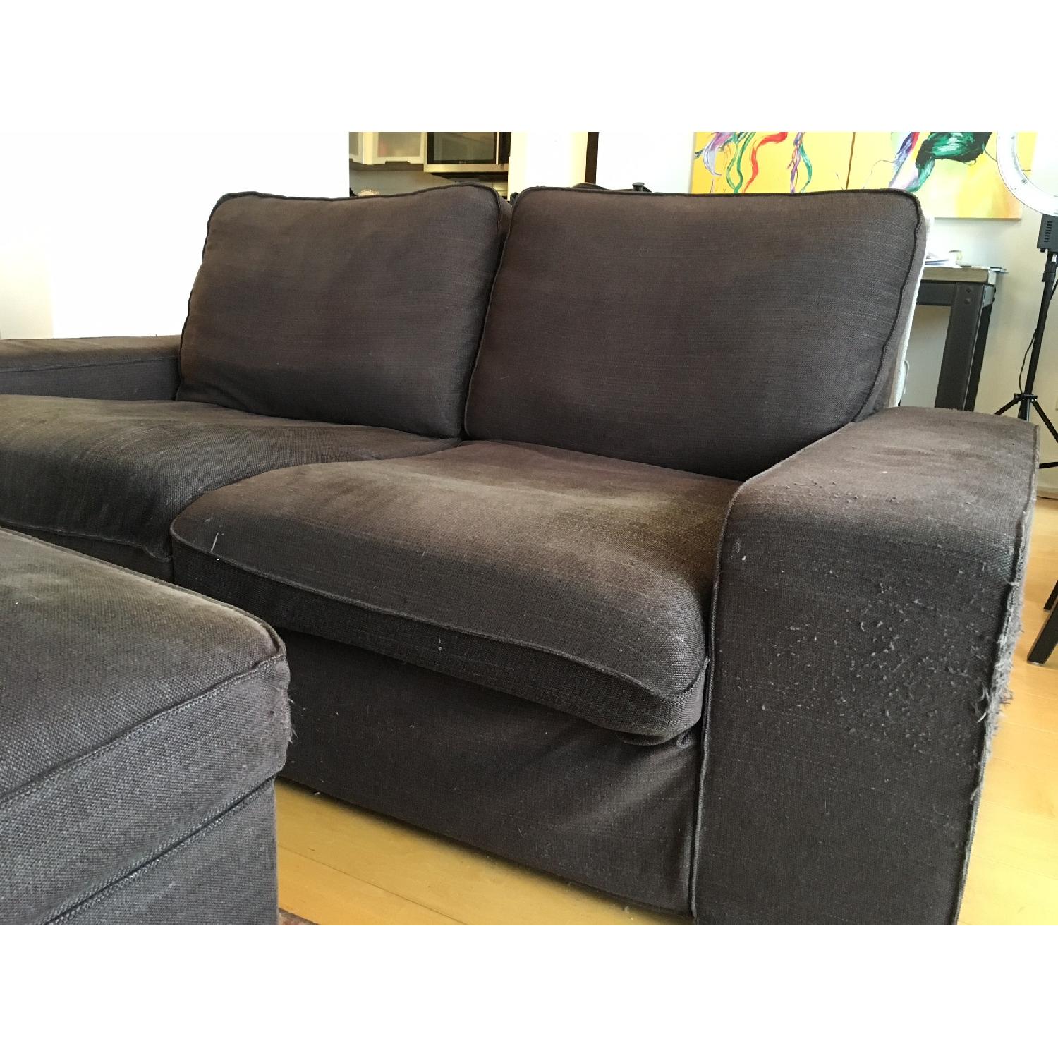 Ikea Kivik 2 Seat Sofa & Ottoman - AptDeco