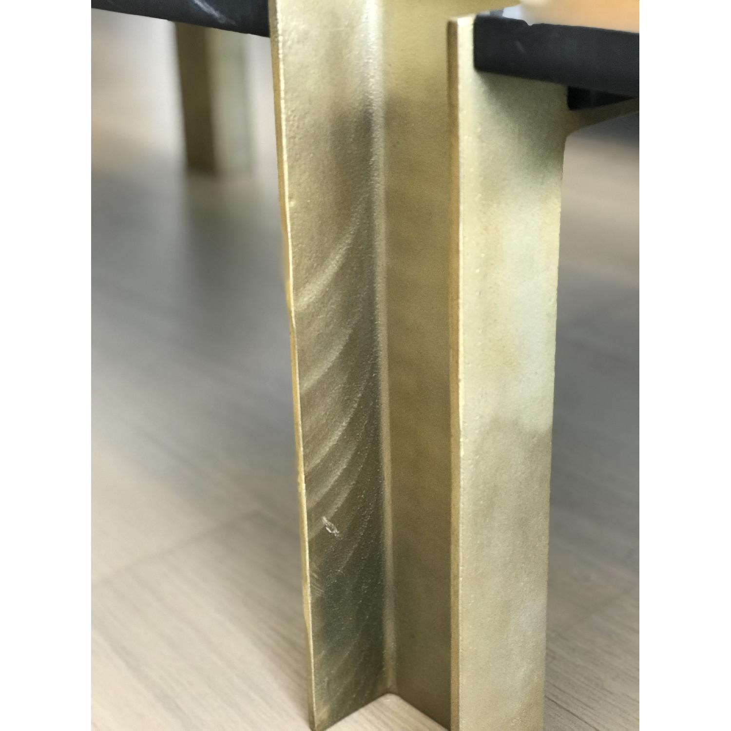 CB2 Alcide Rectangular Black Marble Coffee Table - AptDeco