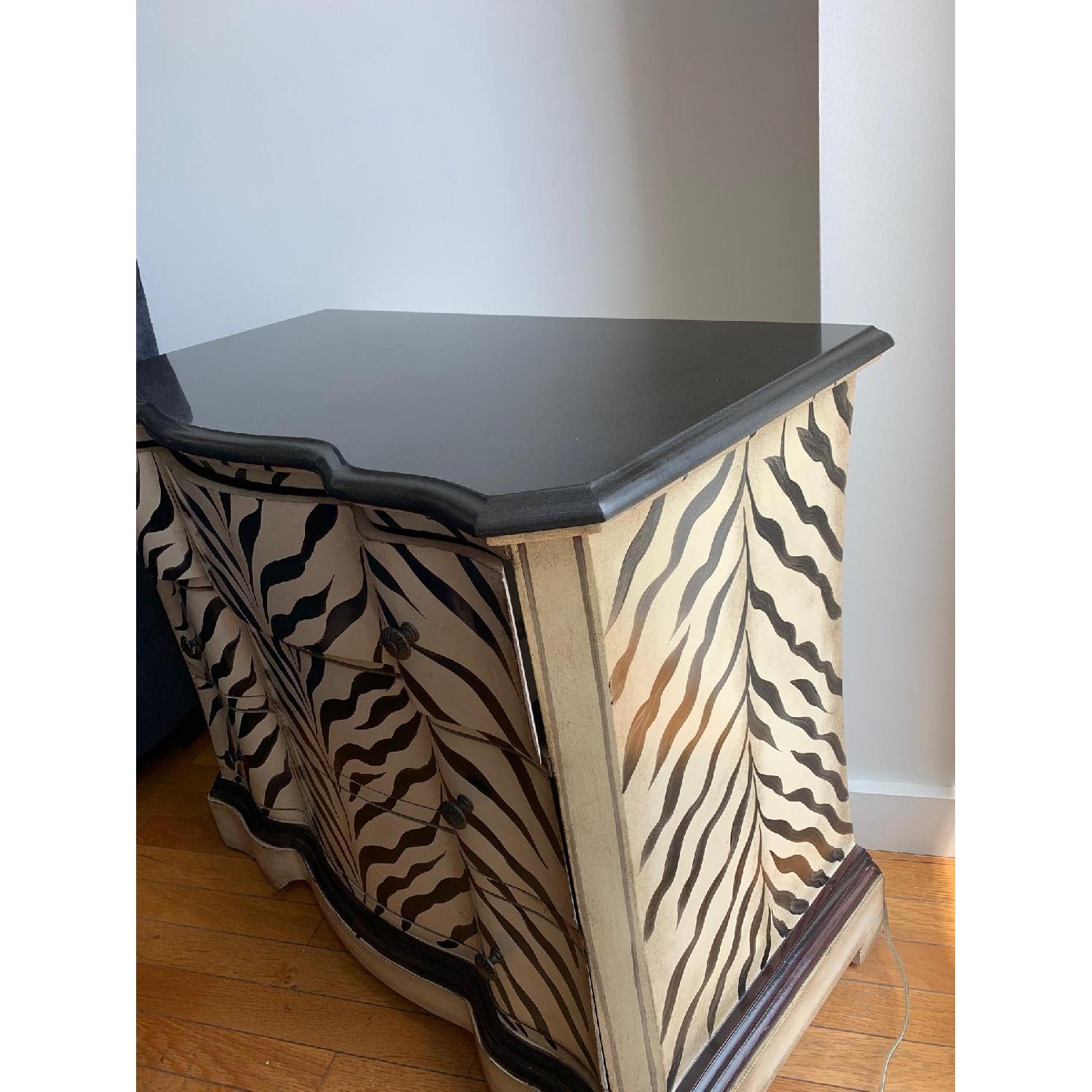 Ashley Zebra Print 3-Drawer Dresser w/ Marble Top - AptDeco