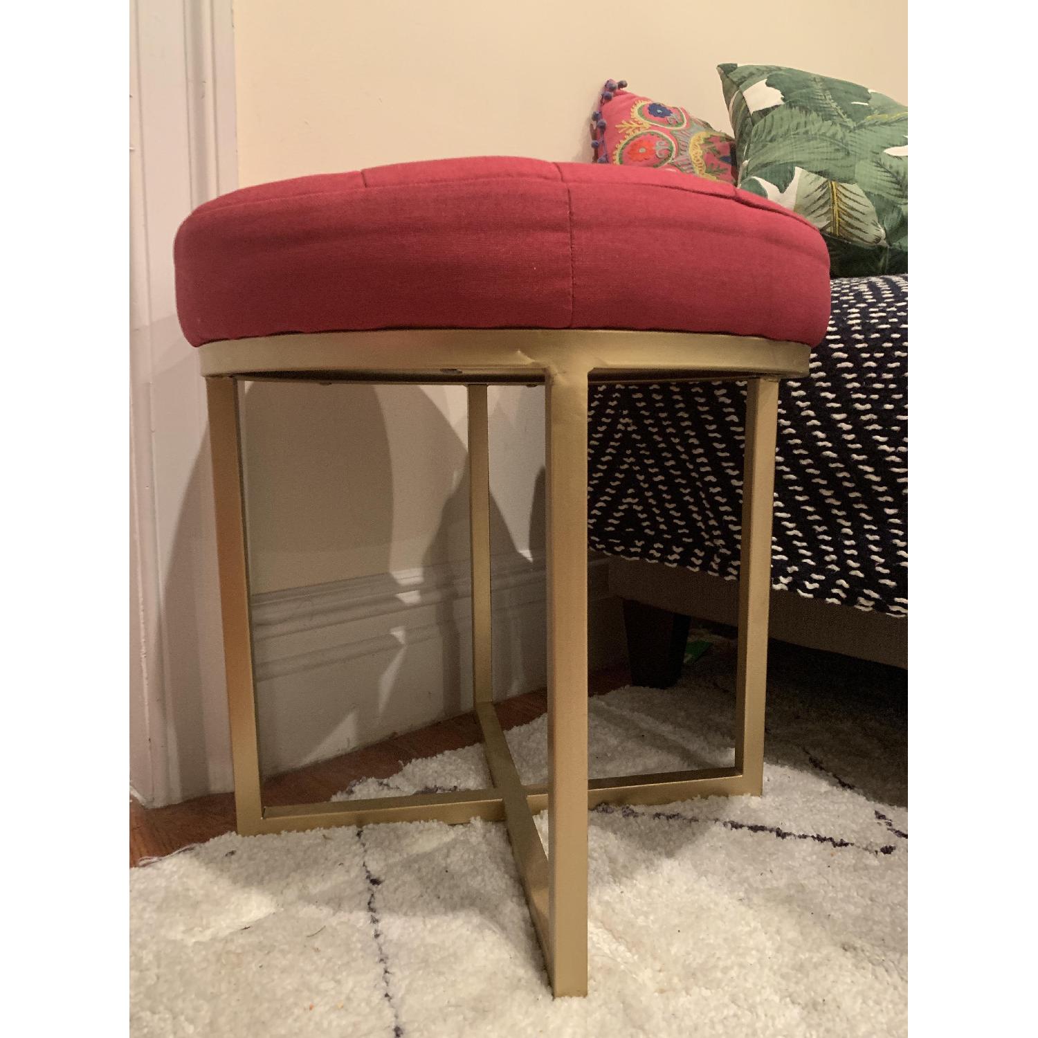 Target Threshold Pink & Gold Ottoman - AptDeco