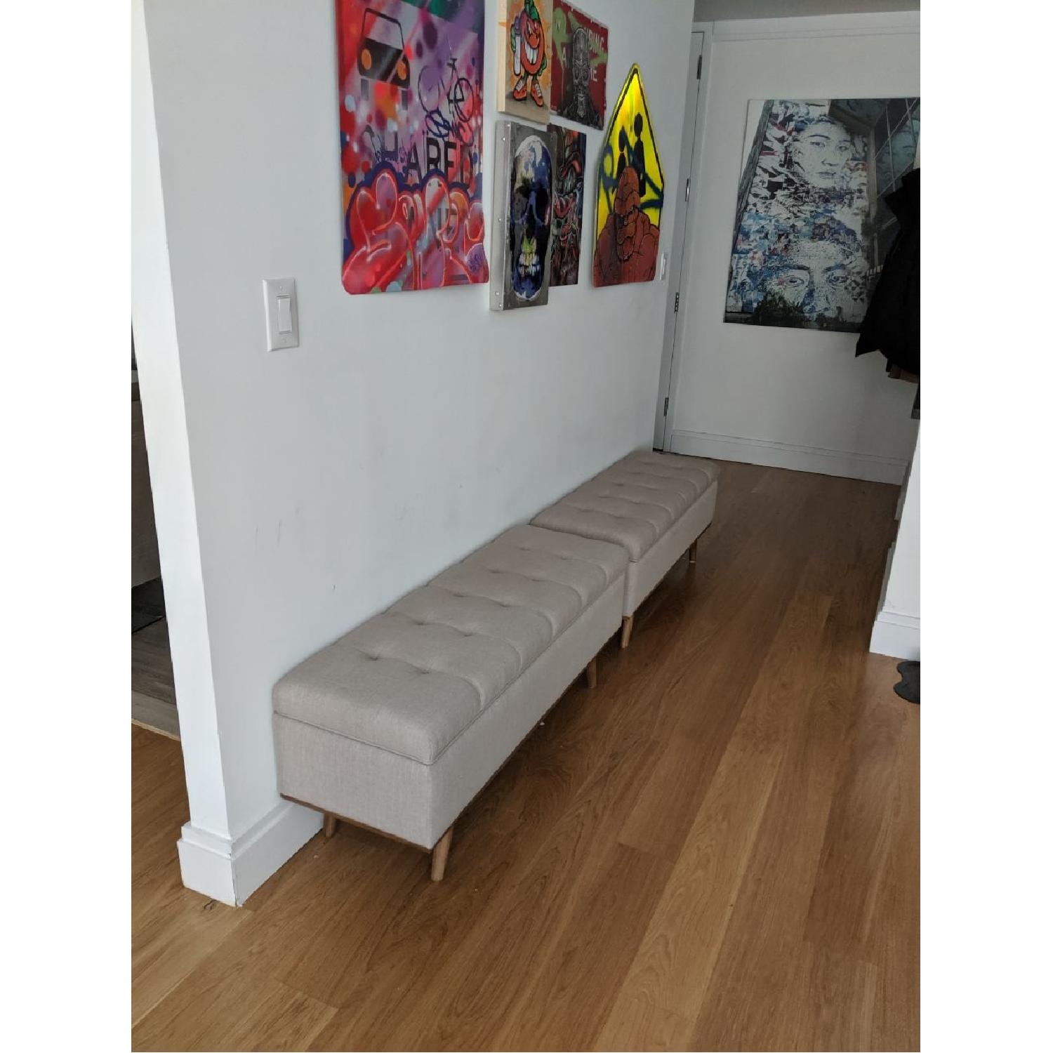 George Oliver Valerio Upholstered Storage Bench - AptDeco