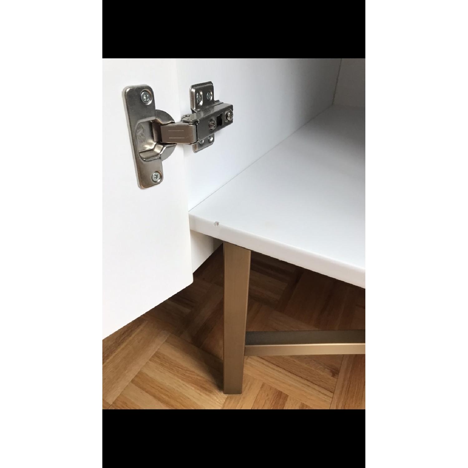 CB2 Astoria White Wooden Wardrobe - AptDeco