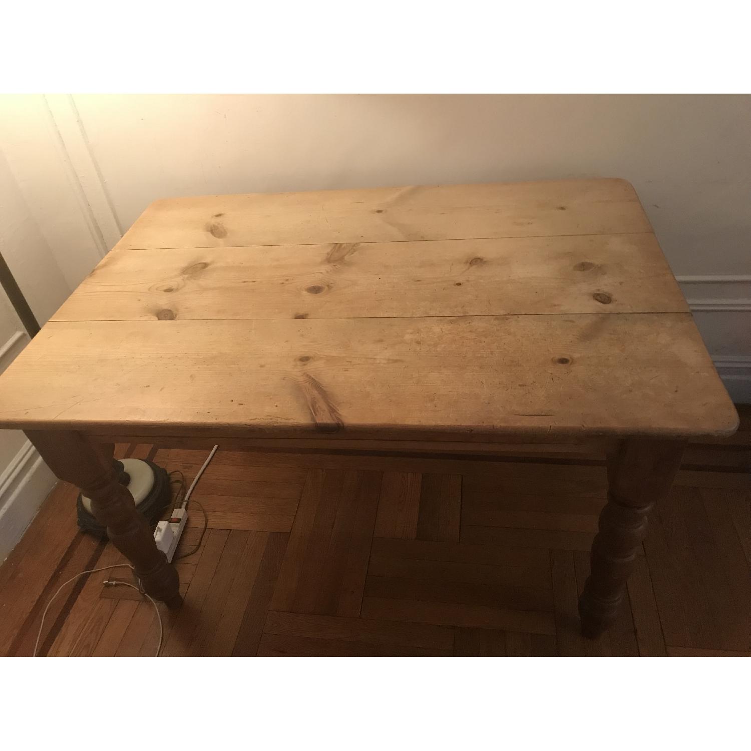 Rustic Shabby Chic Farmhouse Wood Dining Table - AptDeco