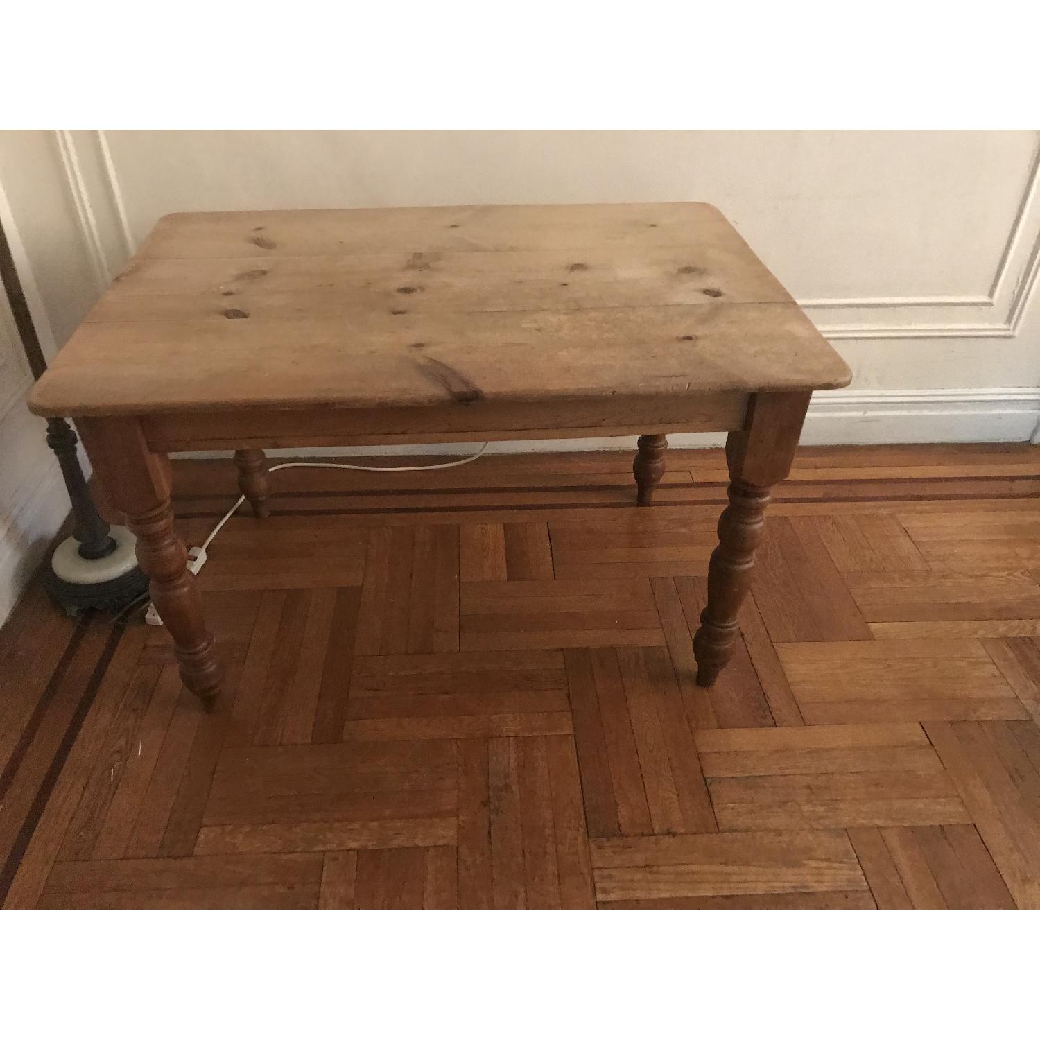 Rustic Shabby Chic Farmhouse Wood Dining Table - AptDeco