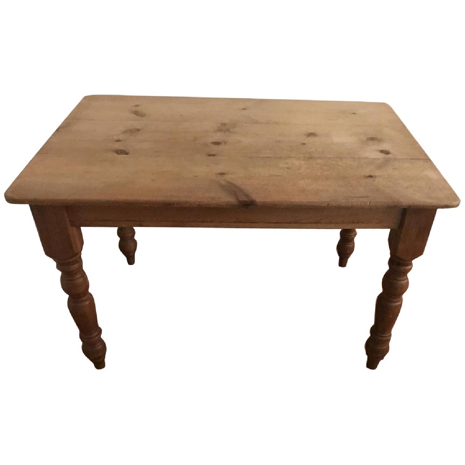 Rustic Shabby Chic Farmhouse Wood Dining Table - AptDeco