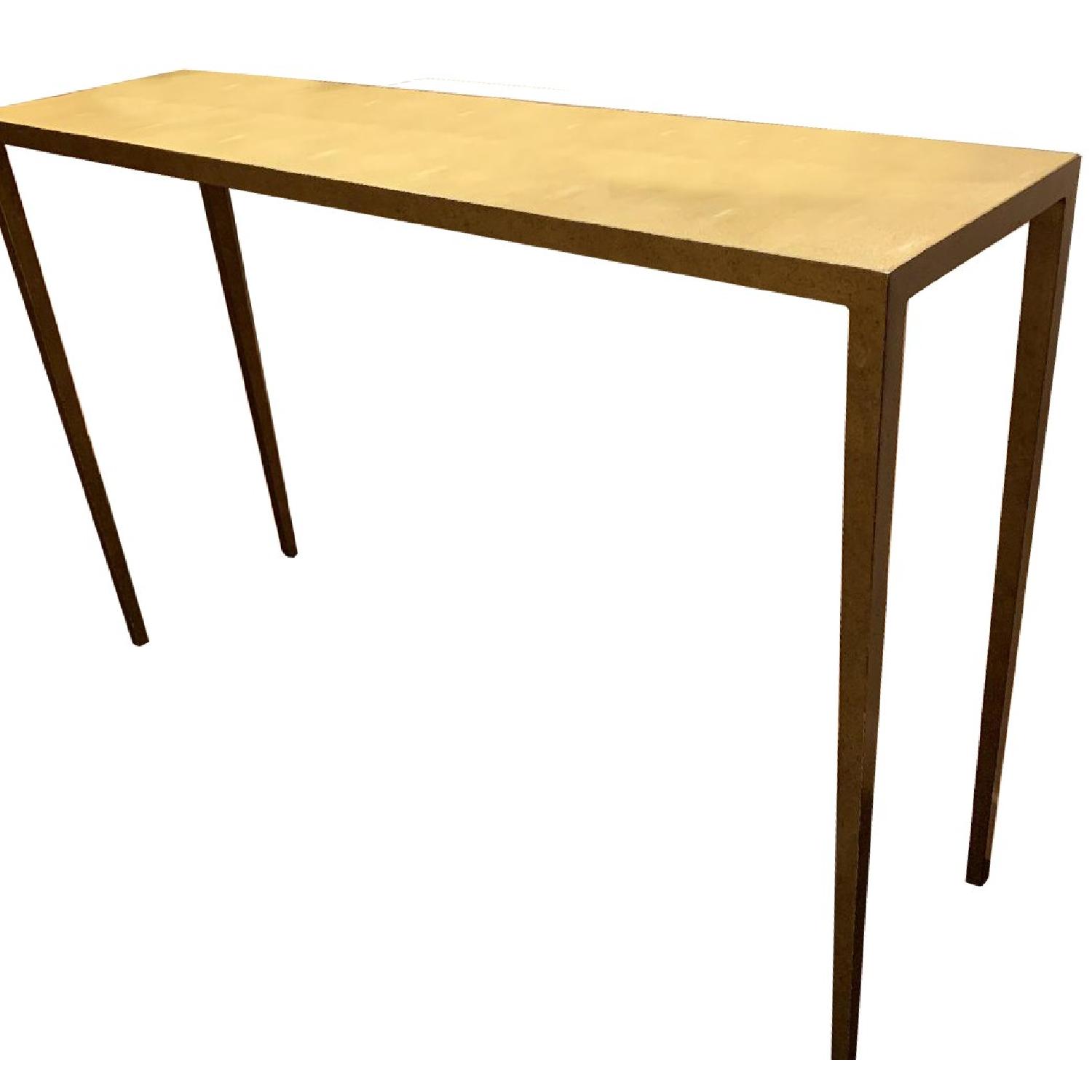 Mecox Gardens Bronze & Shagreen Console Table - AptDeco
