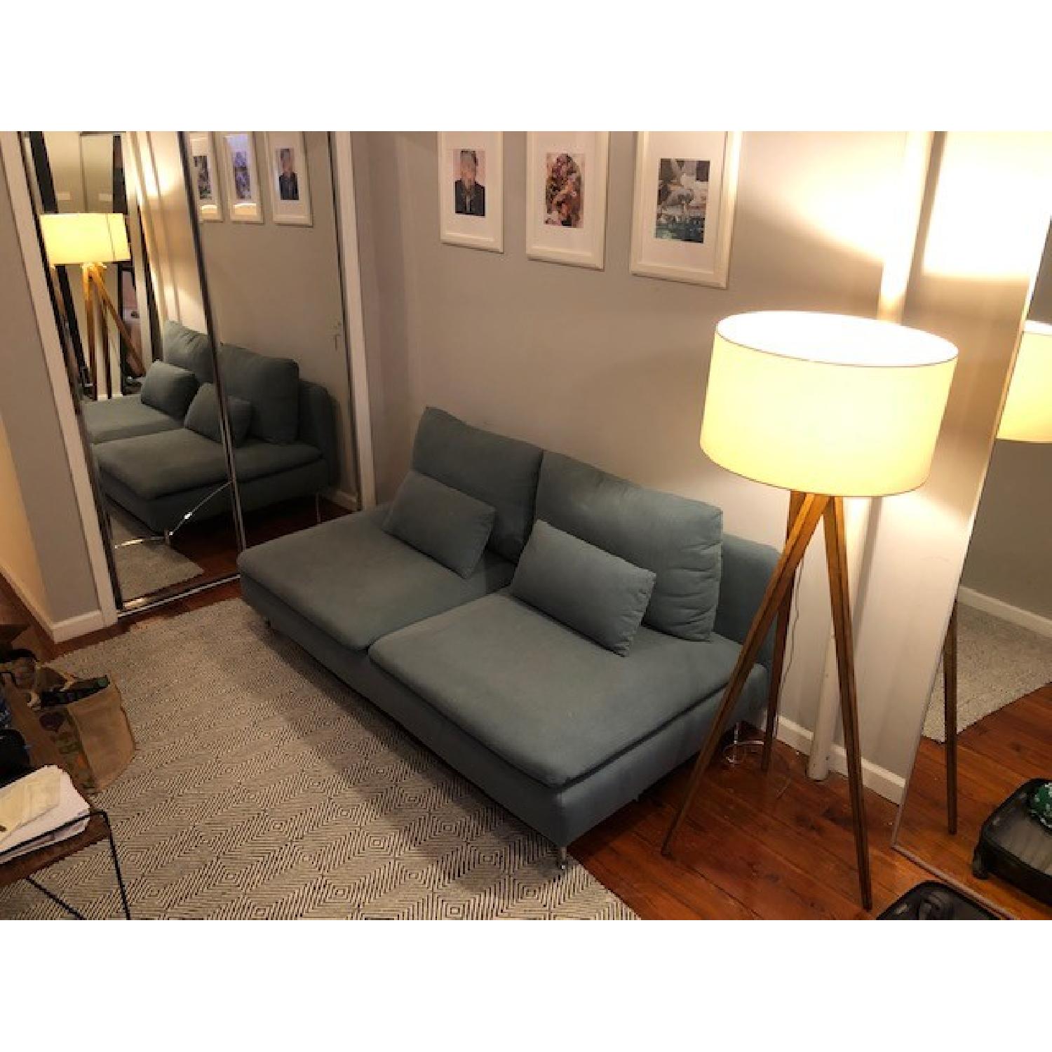 Ikea Soderhamn Turquoise 2 Seater Sofa - AptDeco