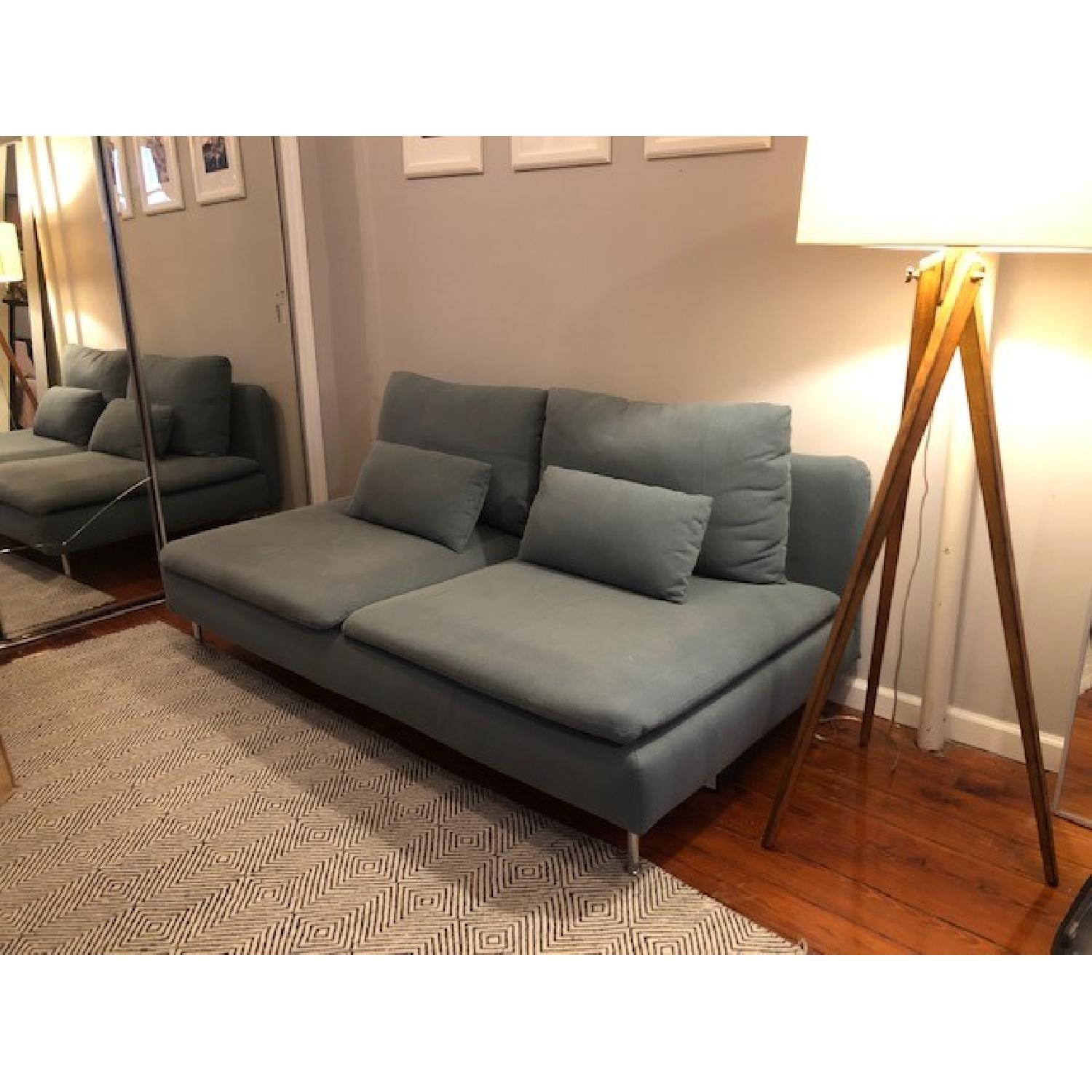 Ikea Soderhamn Turquoise 2 Seater Sofa - AptDeco