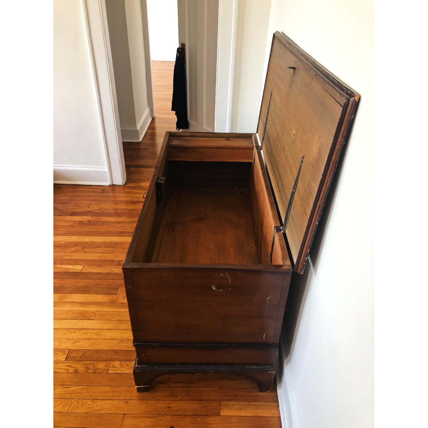 Antique Handmade Mahogany Chest - AptDeco