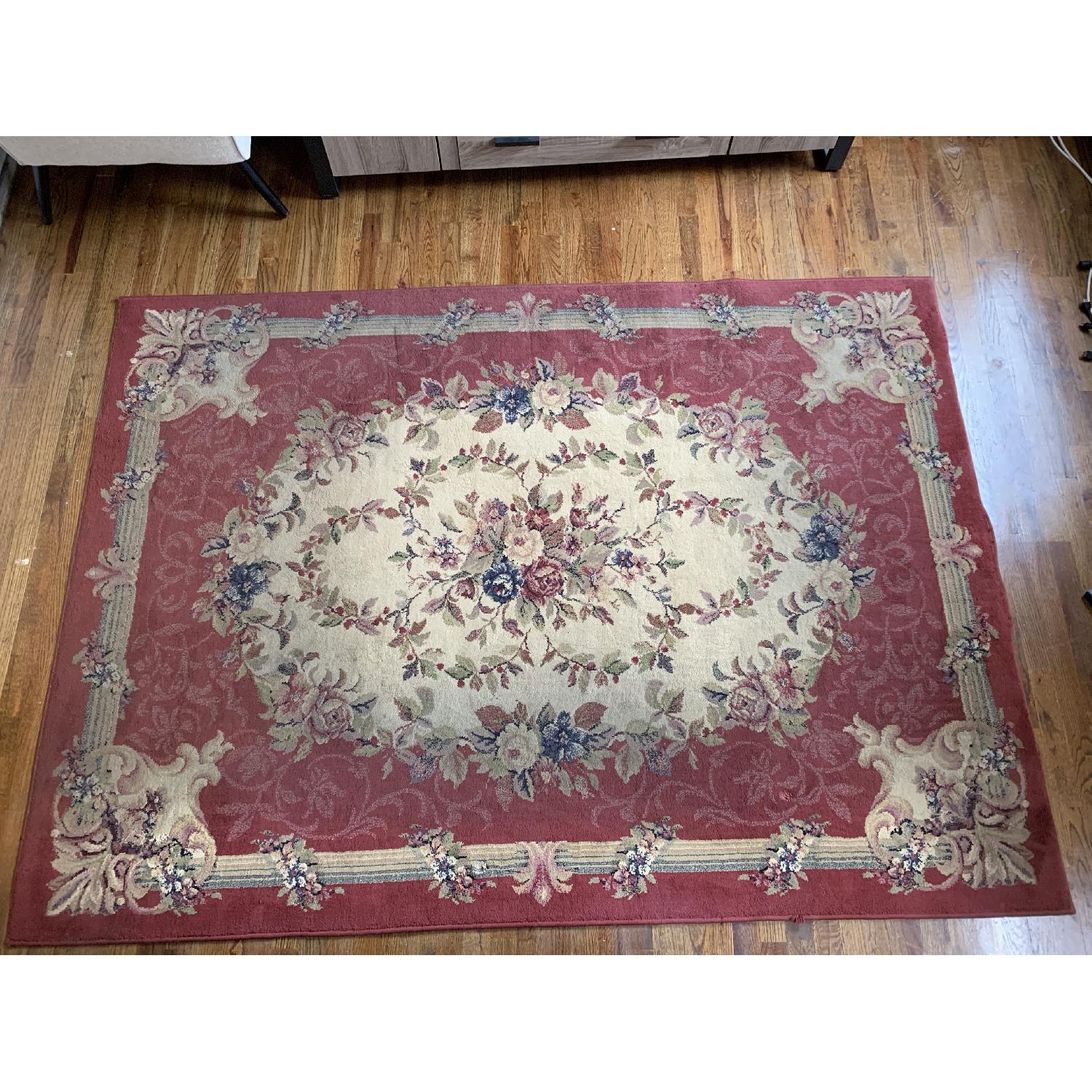 Grand Legacy Cameo Rose Burgundy Area Rug - AptDeco