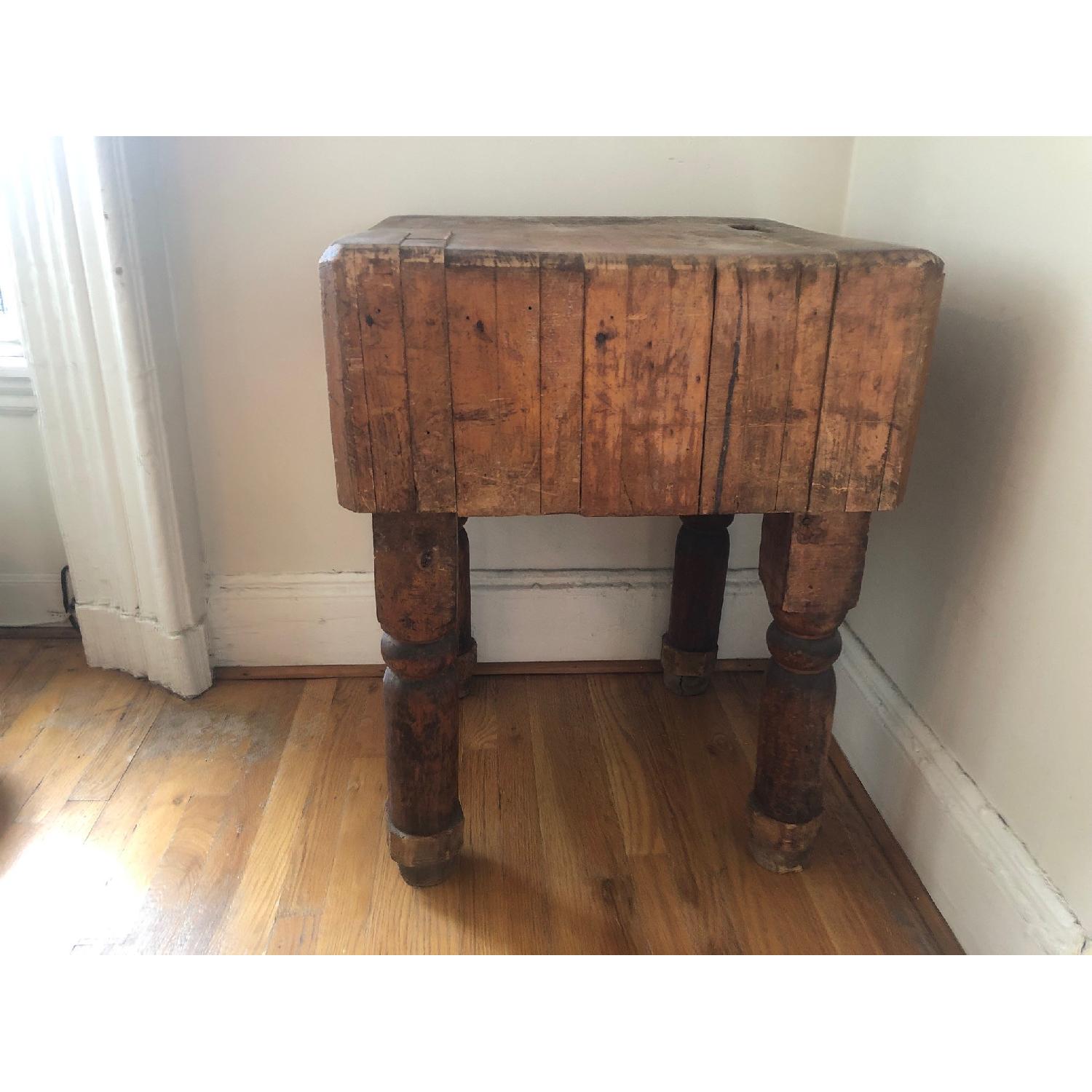 Vintage Italian Original Butcher Block - AptDeco