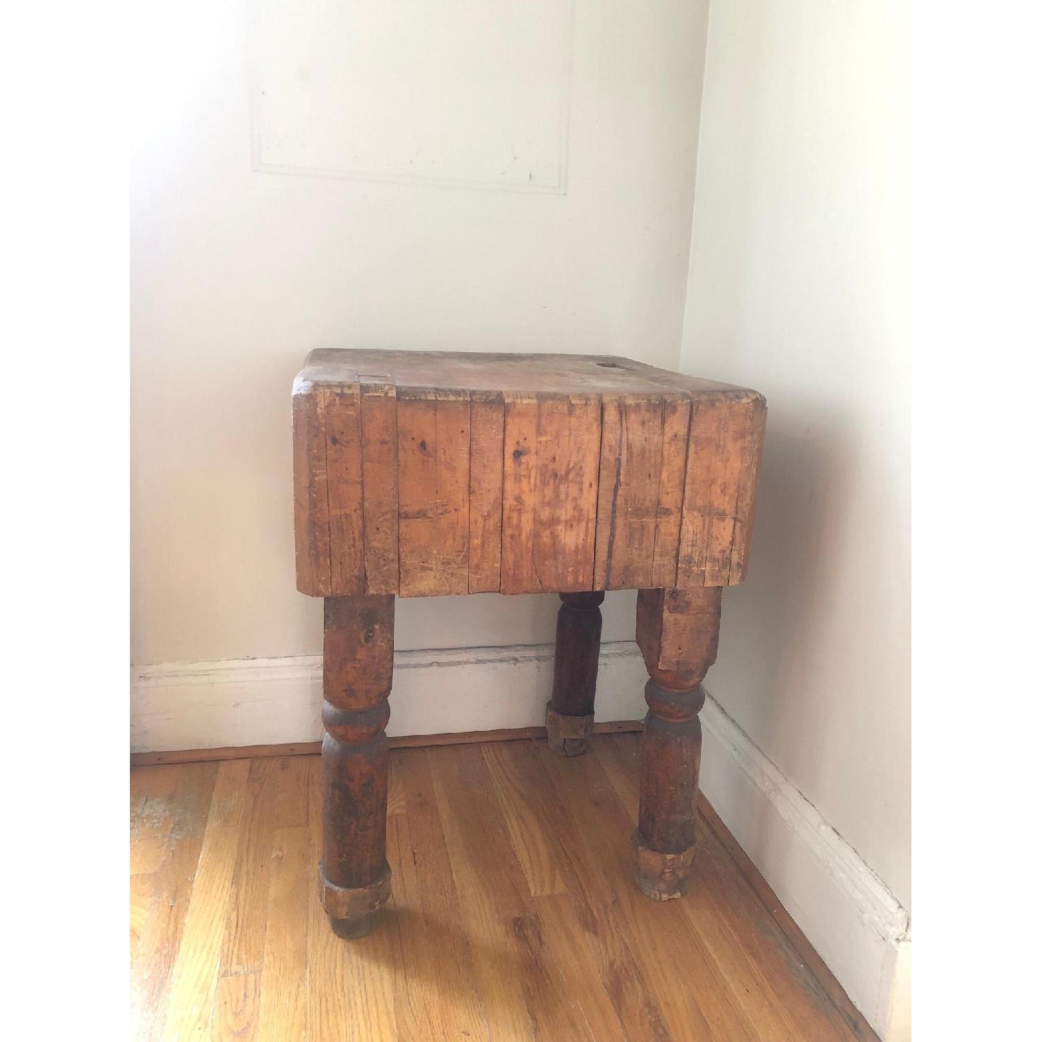 Vintage Italian Original Butcher Block - AptDeco