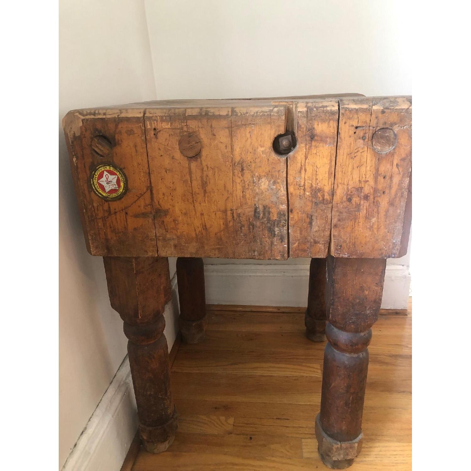 Vintage Italian Original Butcher Block - AptDeco