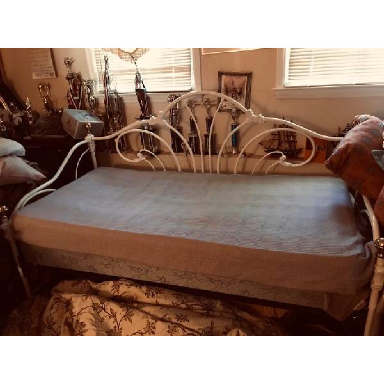 White Chrome & Gold Daybed - AptDeco