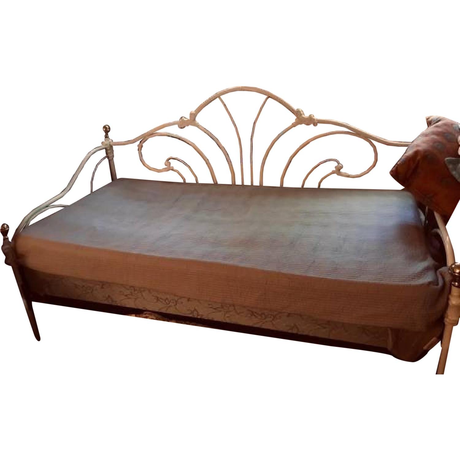 White Chrome & Gold Daybed - AptDeco