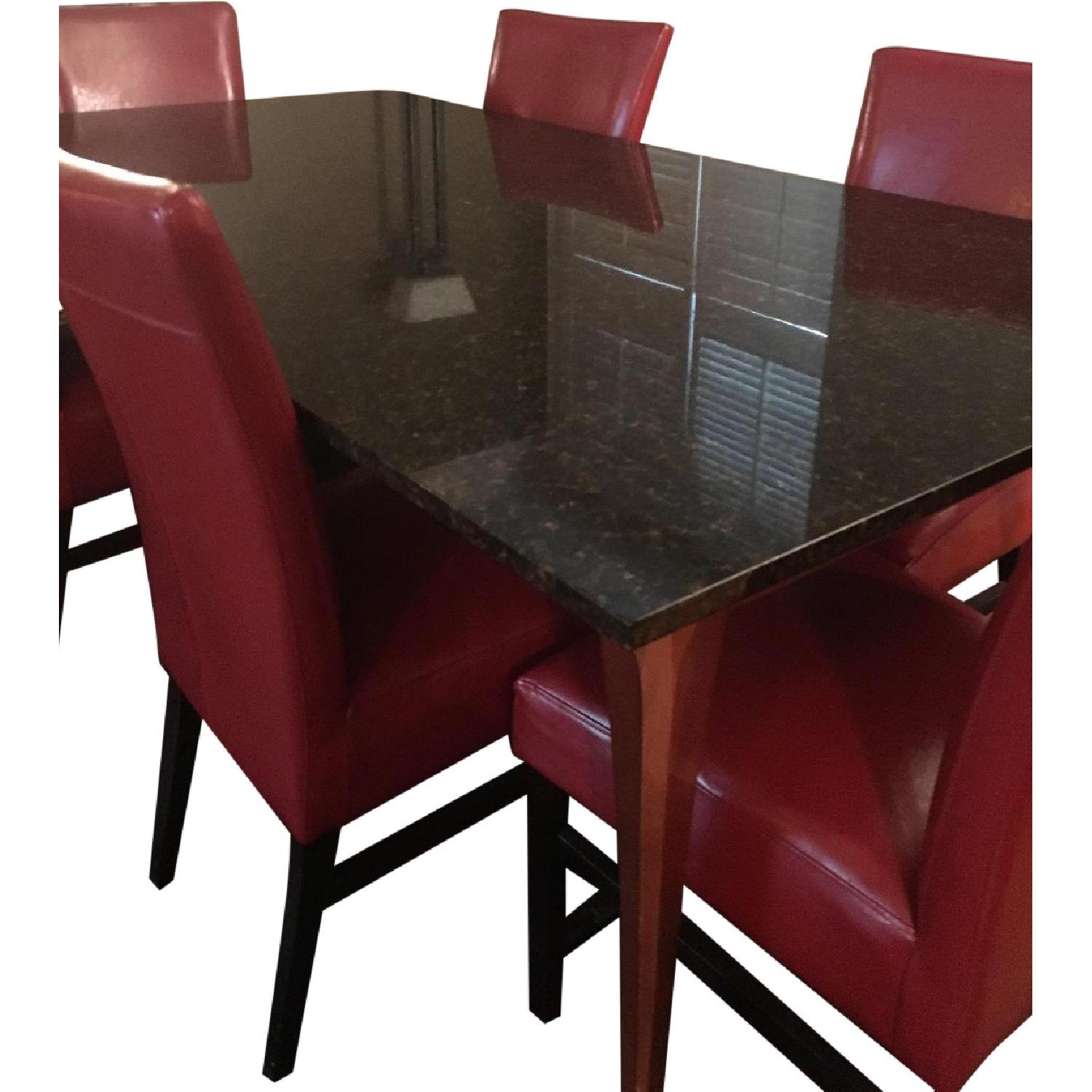 Maurice Villency Black Marble Dining Table - AptDeco