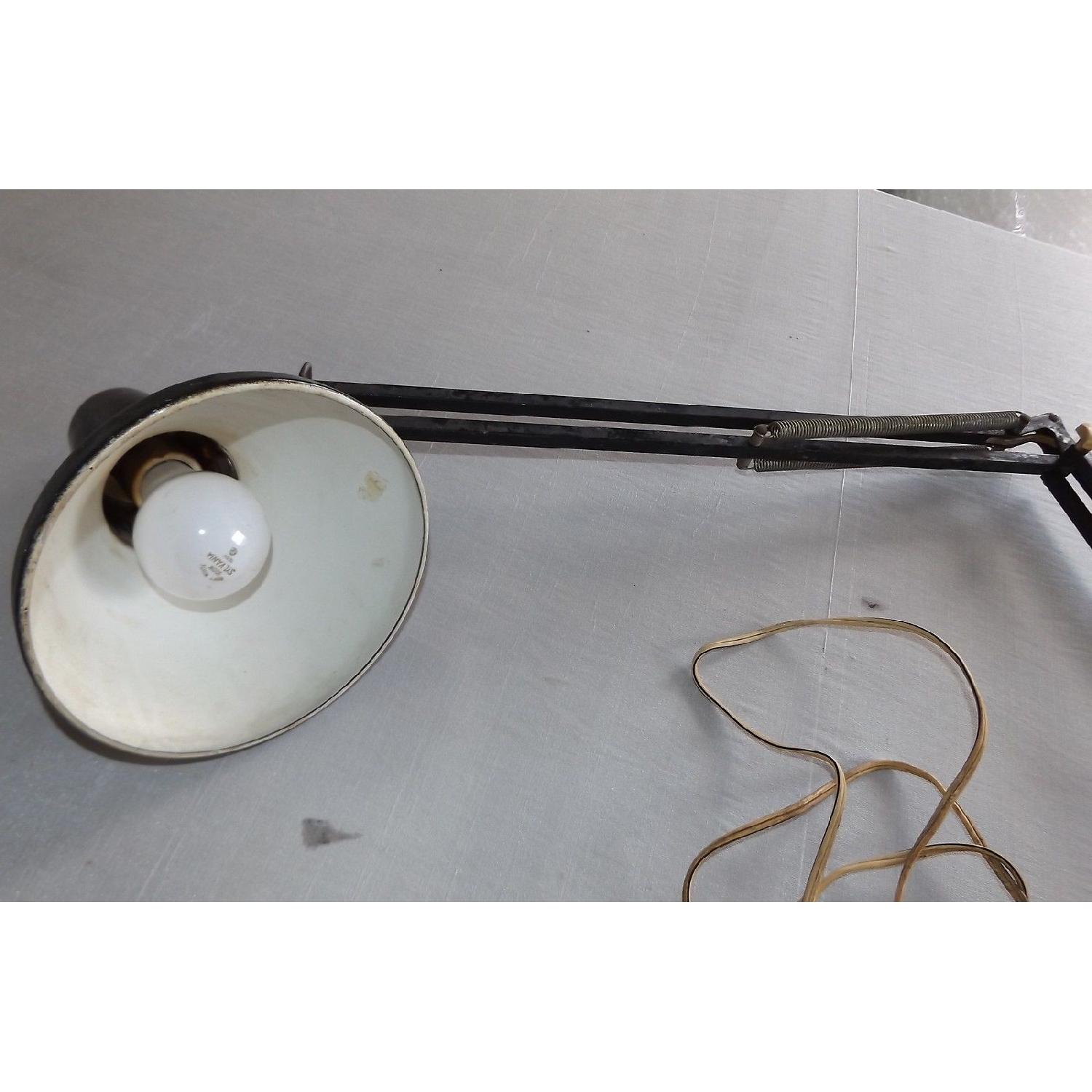 Vintage Clamp Base Swingarm Spring-Loaded Table Work Lamp - AptDeco