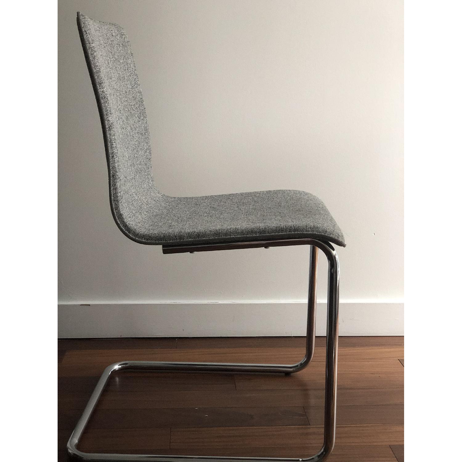 CB2 Pony Grey Tweed Chairs - AptDeco