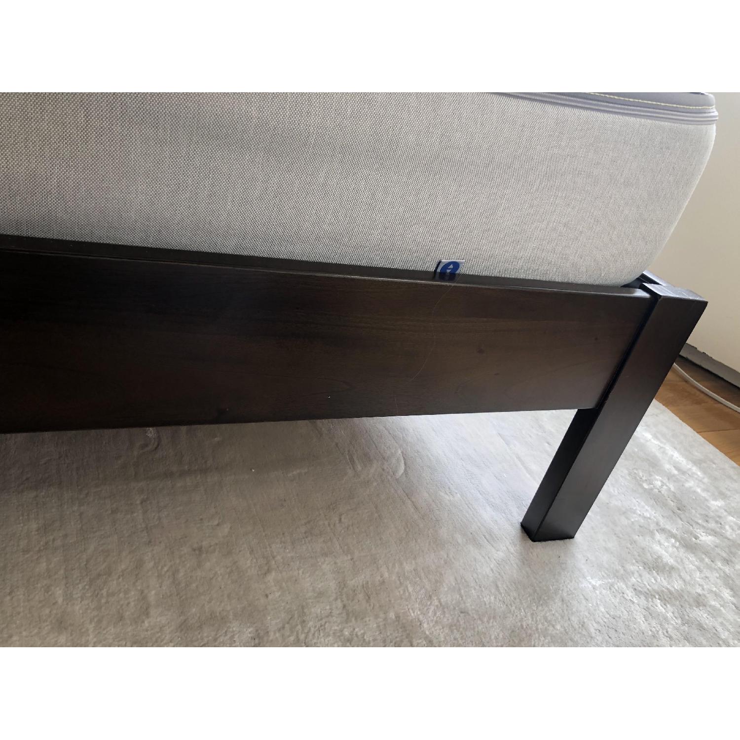 West Elm Chocolate Simple Queen Bed Frame w/ Headboard - AptDeco