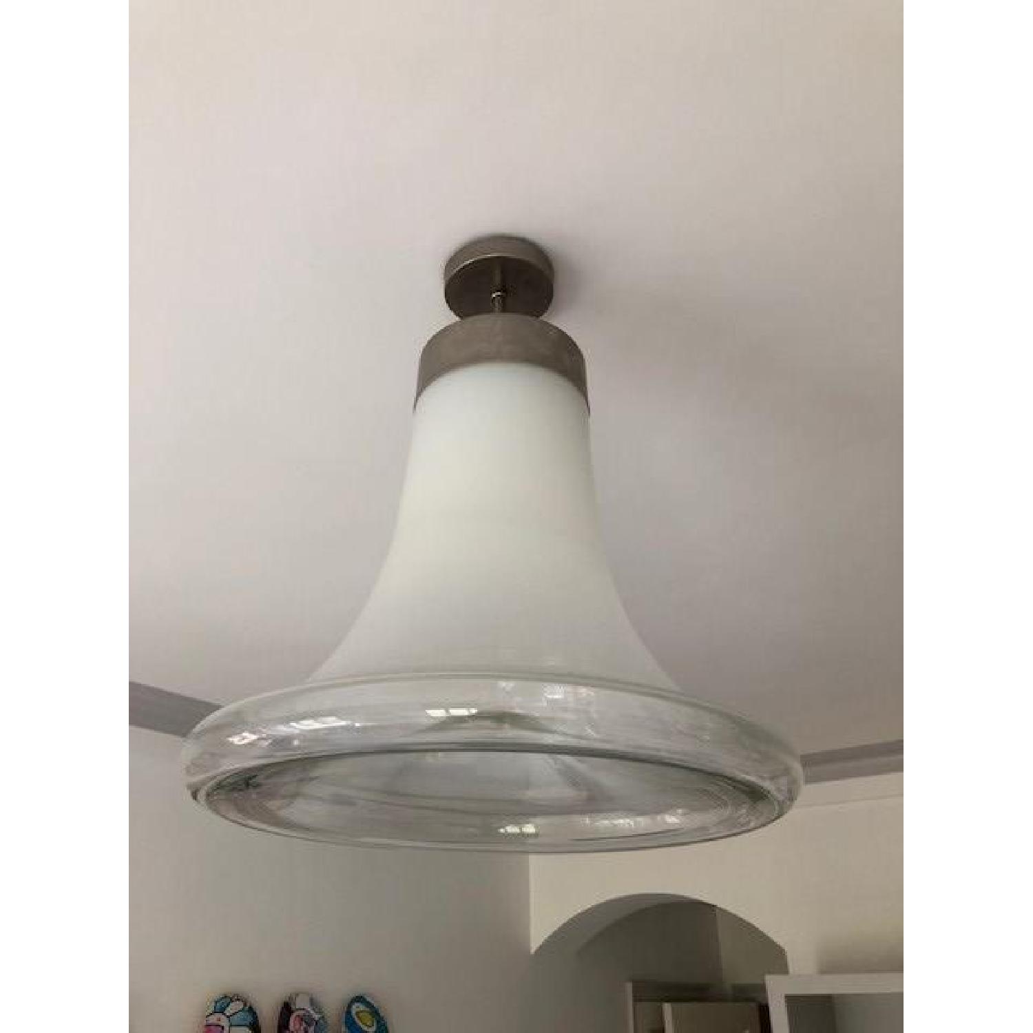 Bell Shaped Glass Hanging Fixture - AptDeco