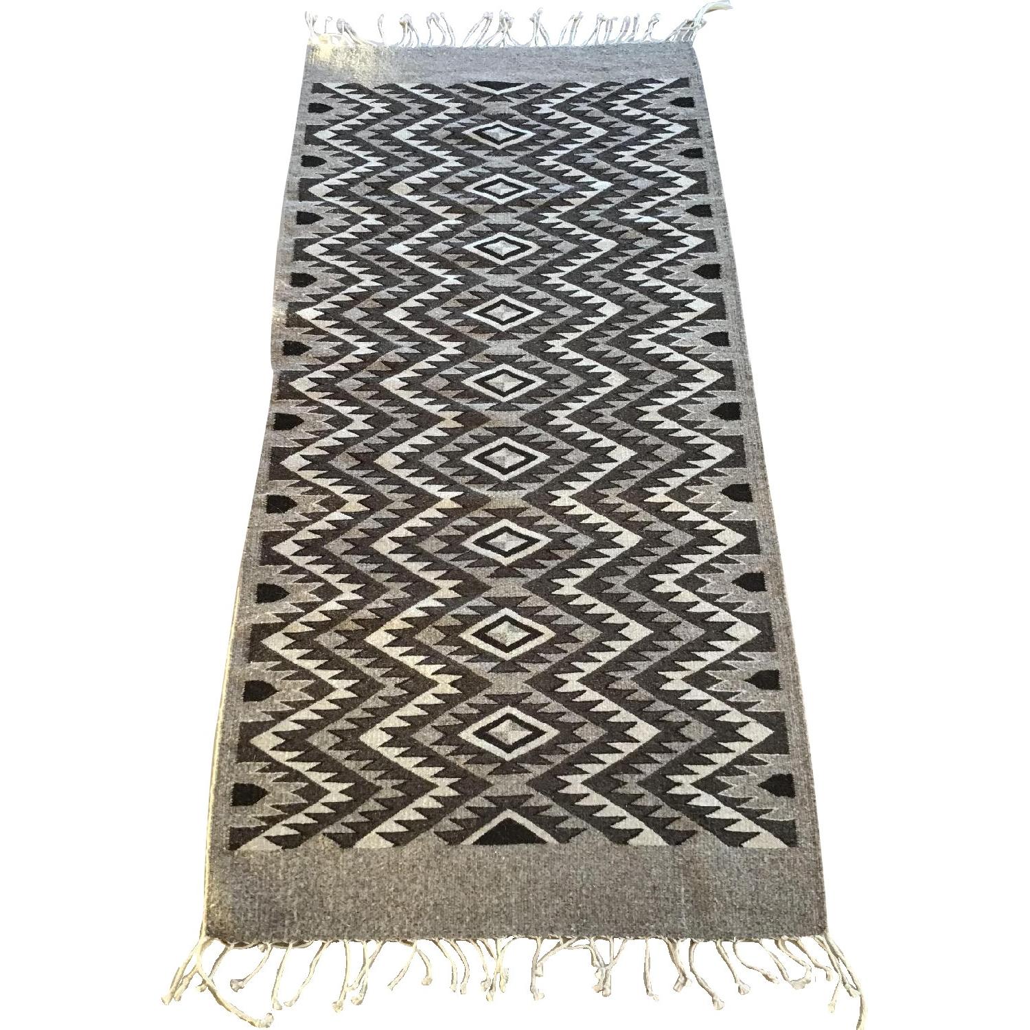 Doublesided Handwoven Wool Oaxaca Rug - AptDeco