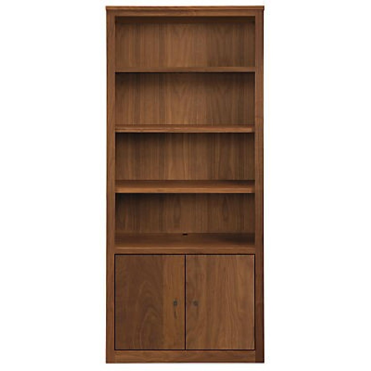 Room & Board Woodwind Bookcases in Walnut - AptDeco