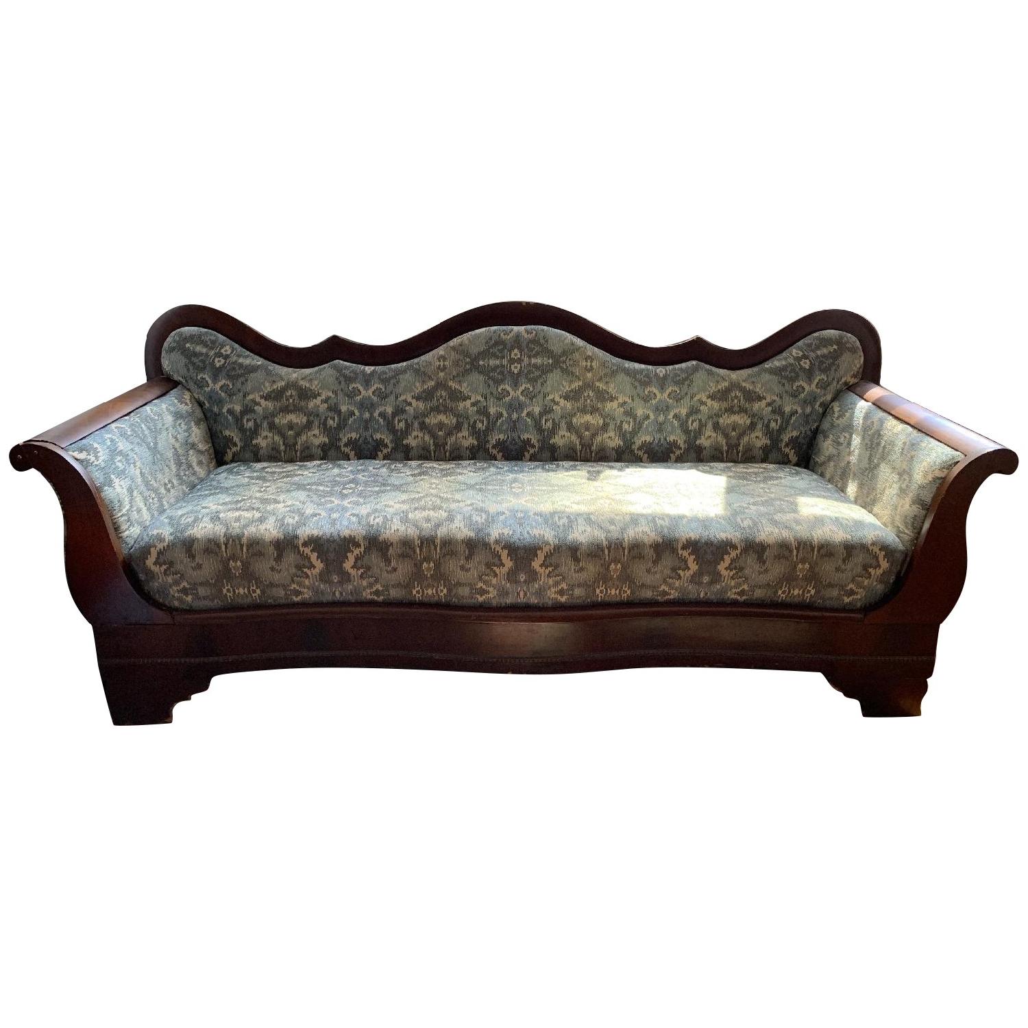 Antique Wood Frame Sofa - AptDeco