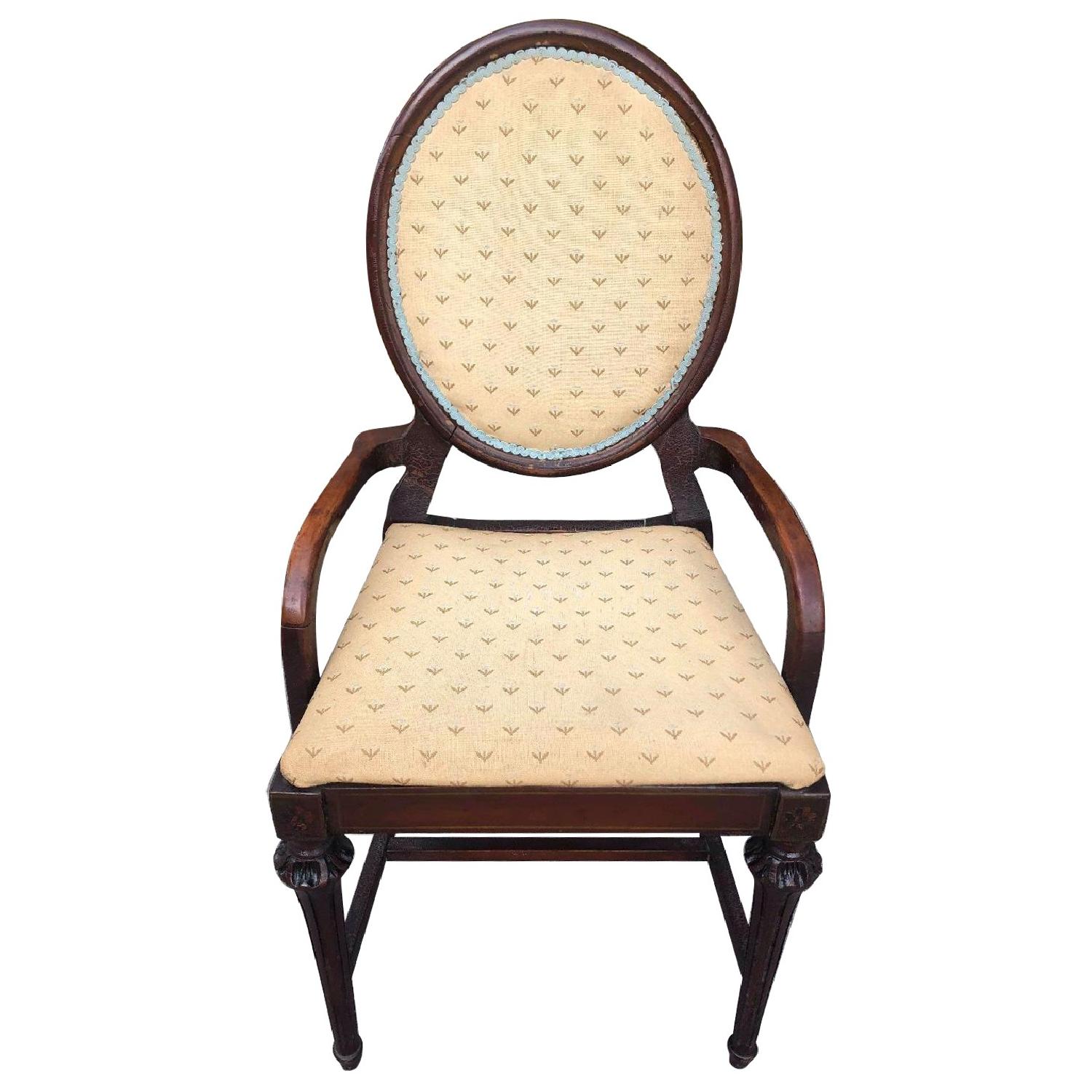 Antique 1920s Boudoir Bedroom Chair - AptDeco