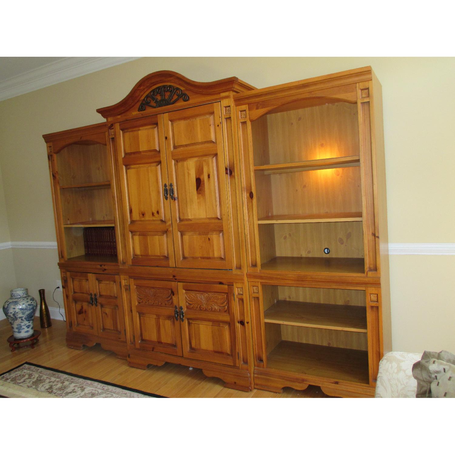Broyhill Furniture Classic Pine Wall Unit - AptDeco