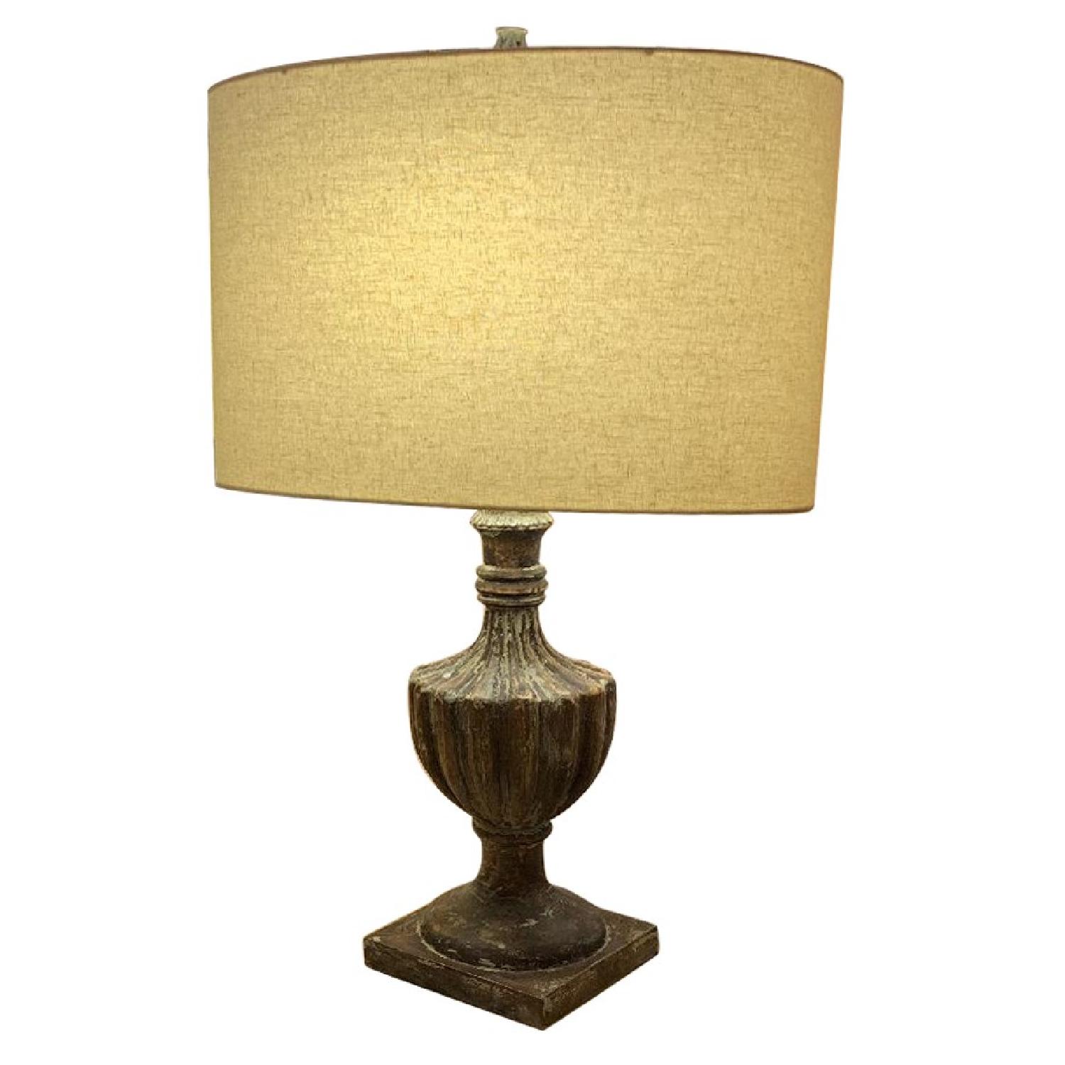Plaster-Textured Rustic Traditional Table Lamps - AptDeco