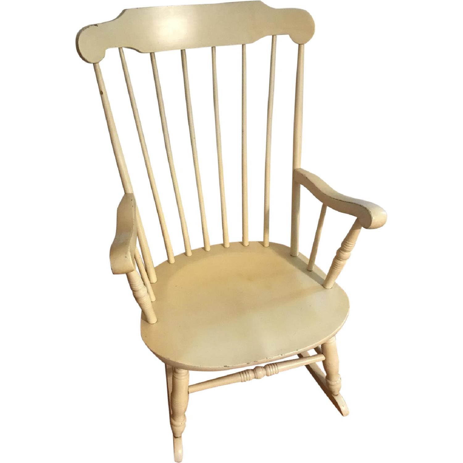 Vintage Wood Rocking Chair - AptDeco