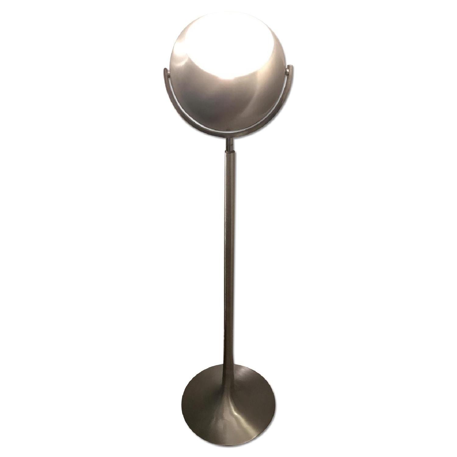 Vintage Aluminum Sphere Shade Floor Lamp - AptDeco