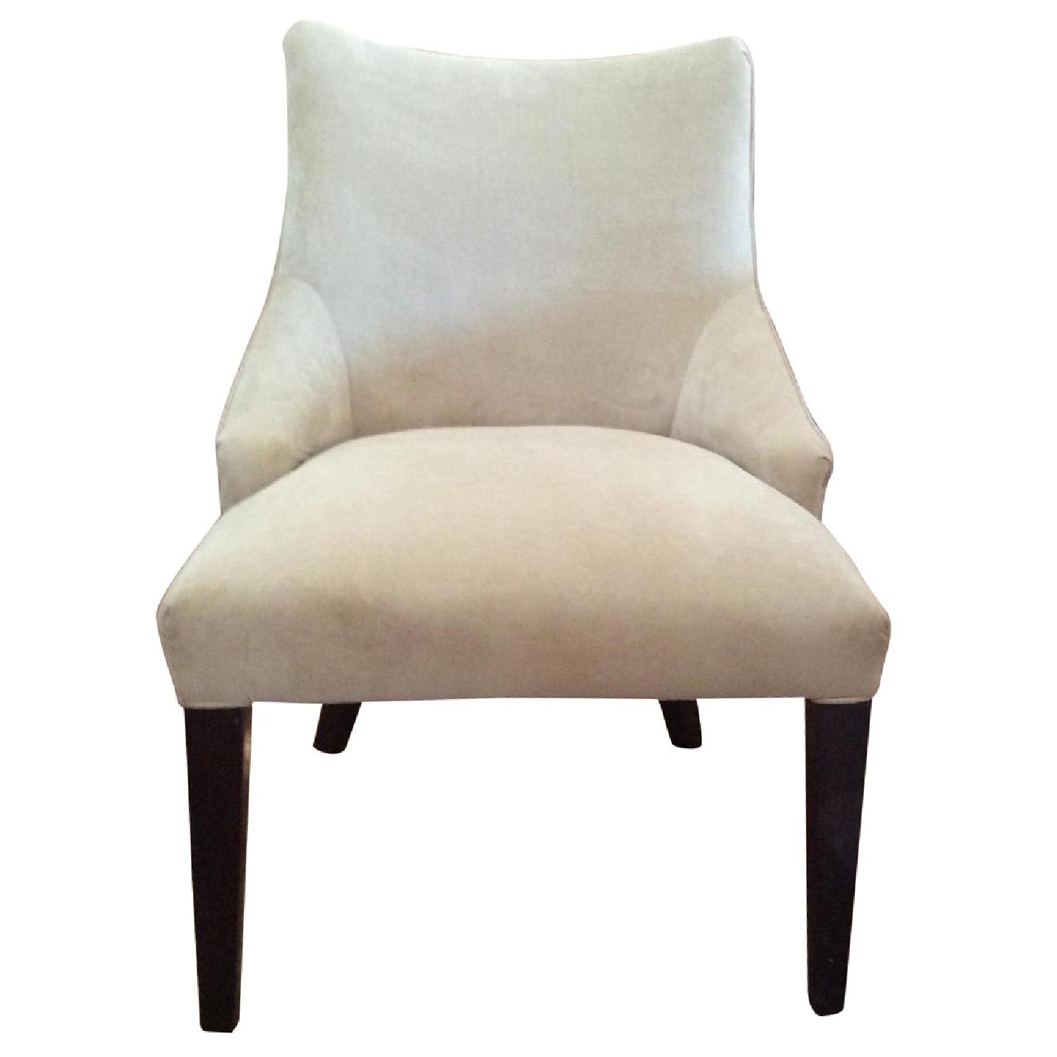 Pale Yellow Velvet Accent Chair - AptDeco
