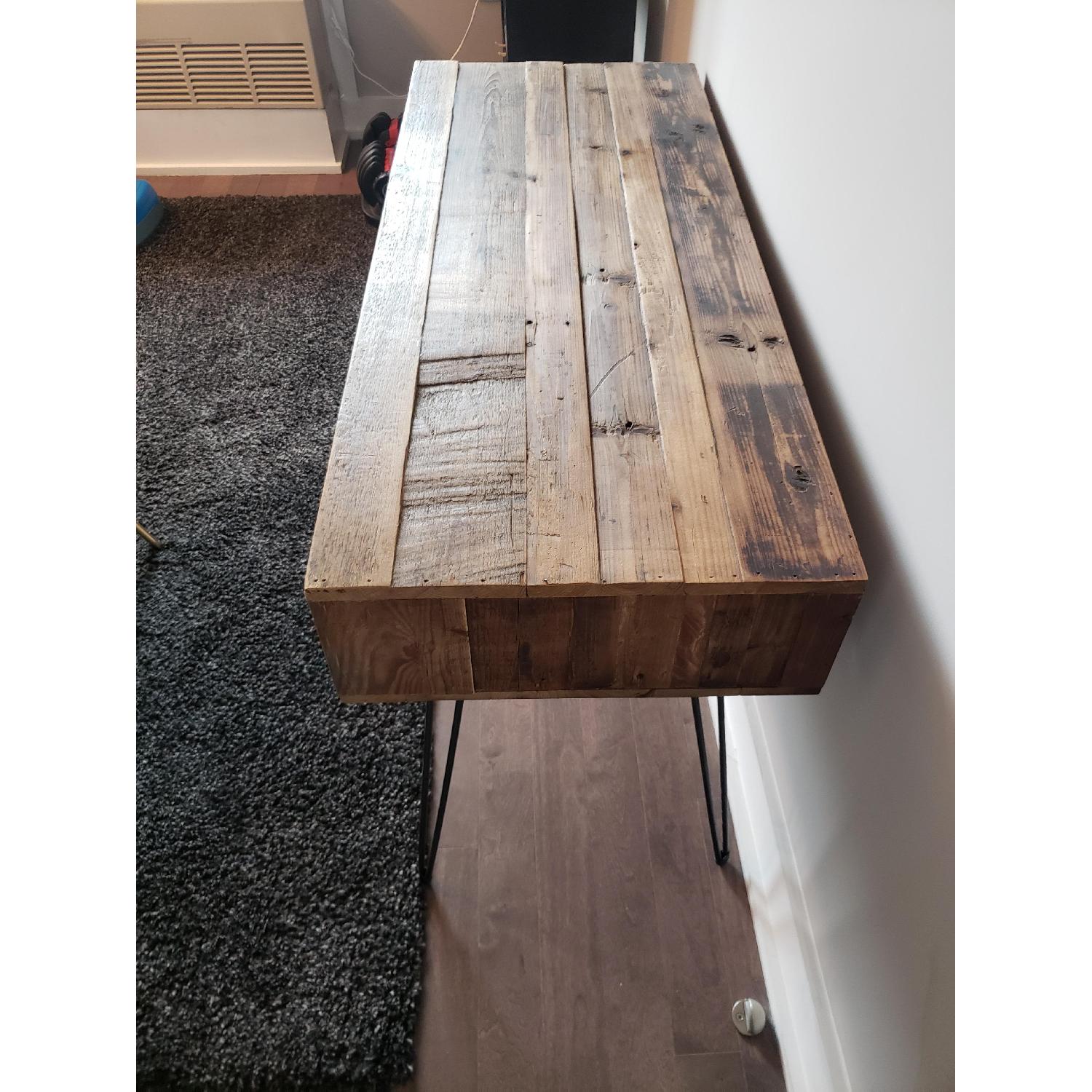 Vintage Rustic Wood Desk - AptDeco
