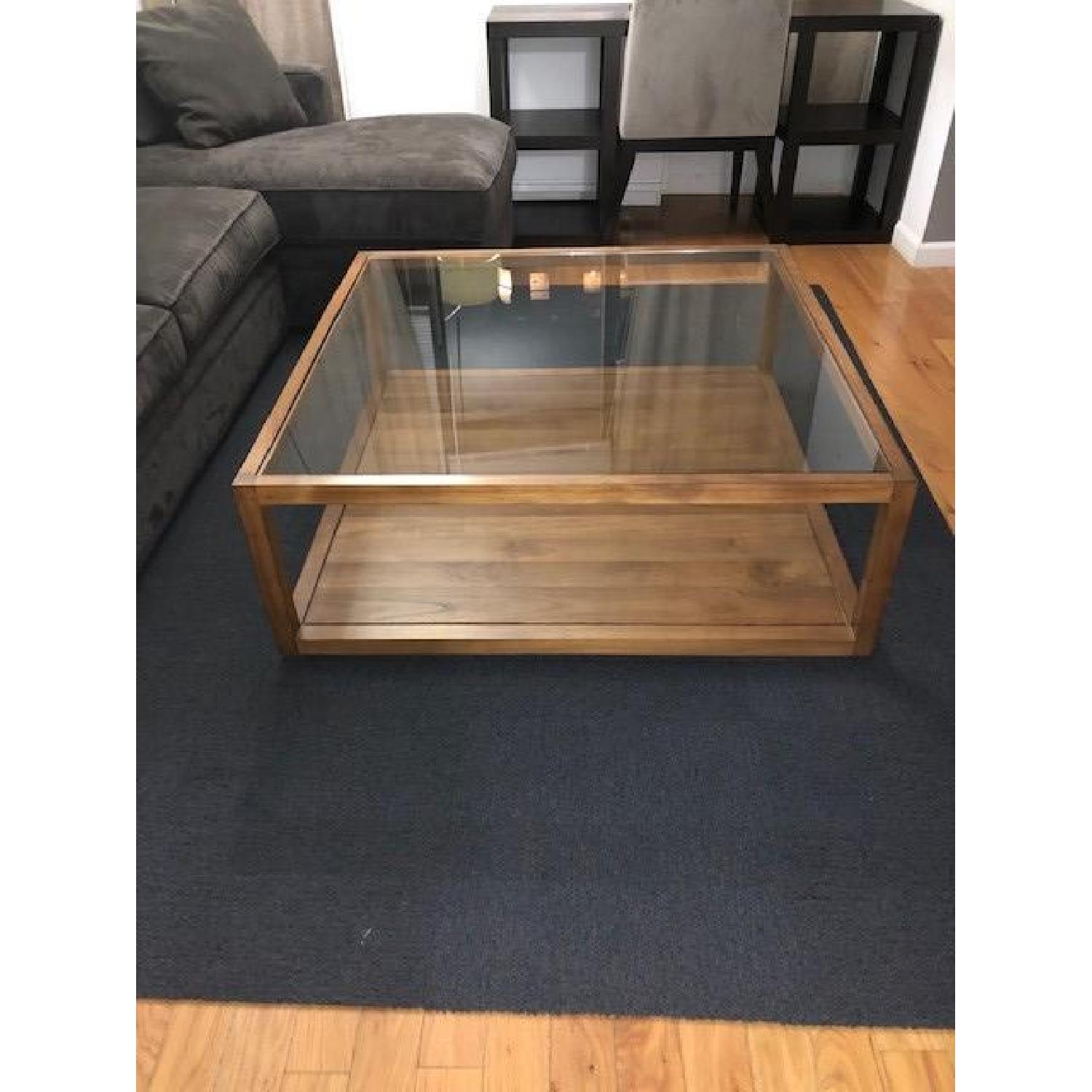 Crate & Barrel Structure Square Coffee Table - AptDeco