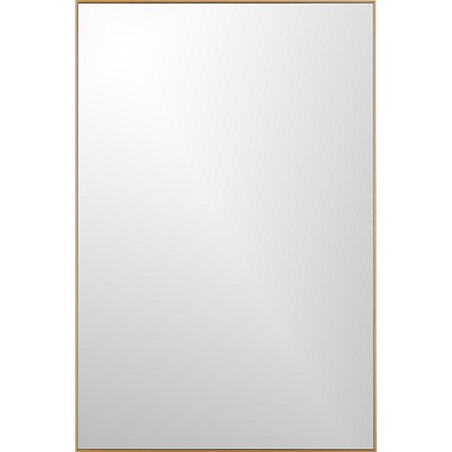 CB2 Infinity Brass Rectangular Wall Mirror - AptDeco