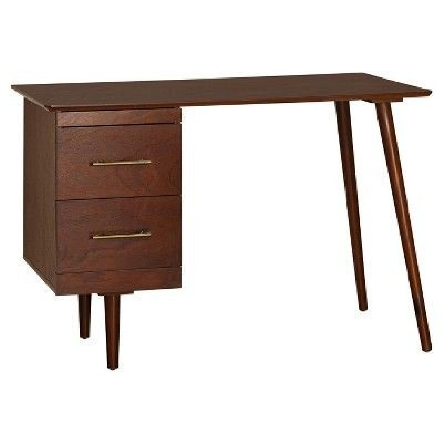 Target Leon Mid-Century Style Dark Walnut Desk - AptDeco