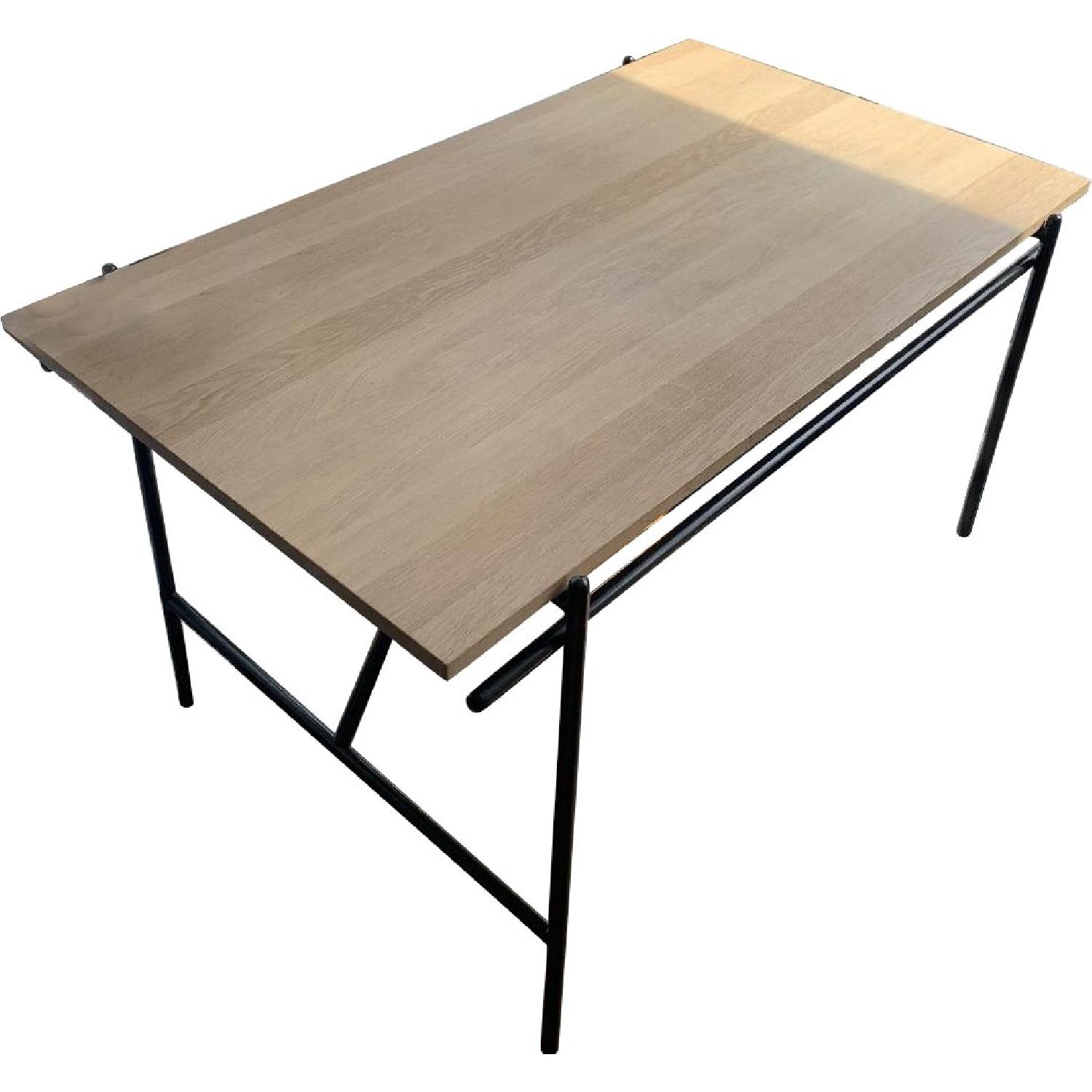 White Oak Writing Desk/Drawing Table - AptDeco