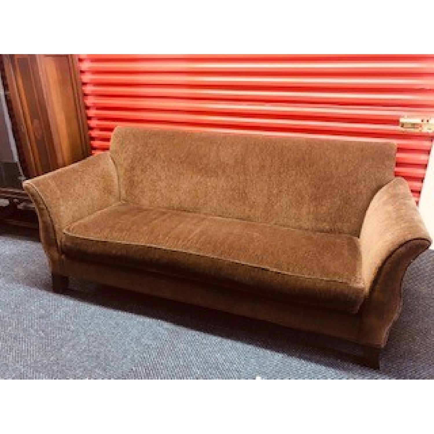 Chocolate Chenille Sofa - AptDeco