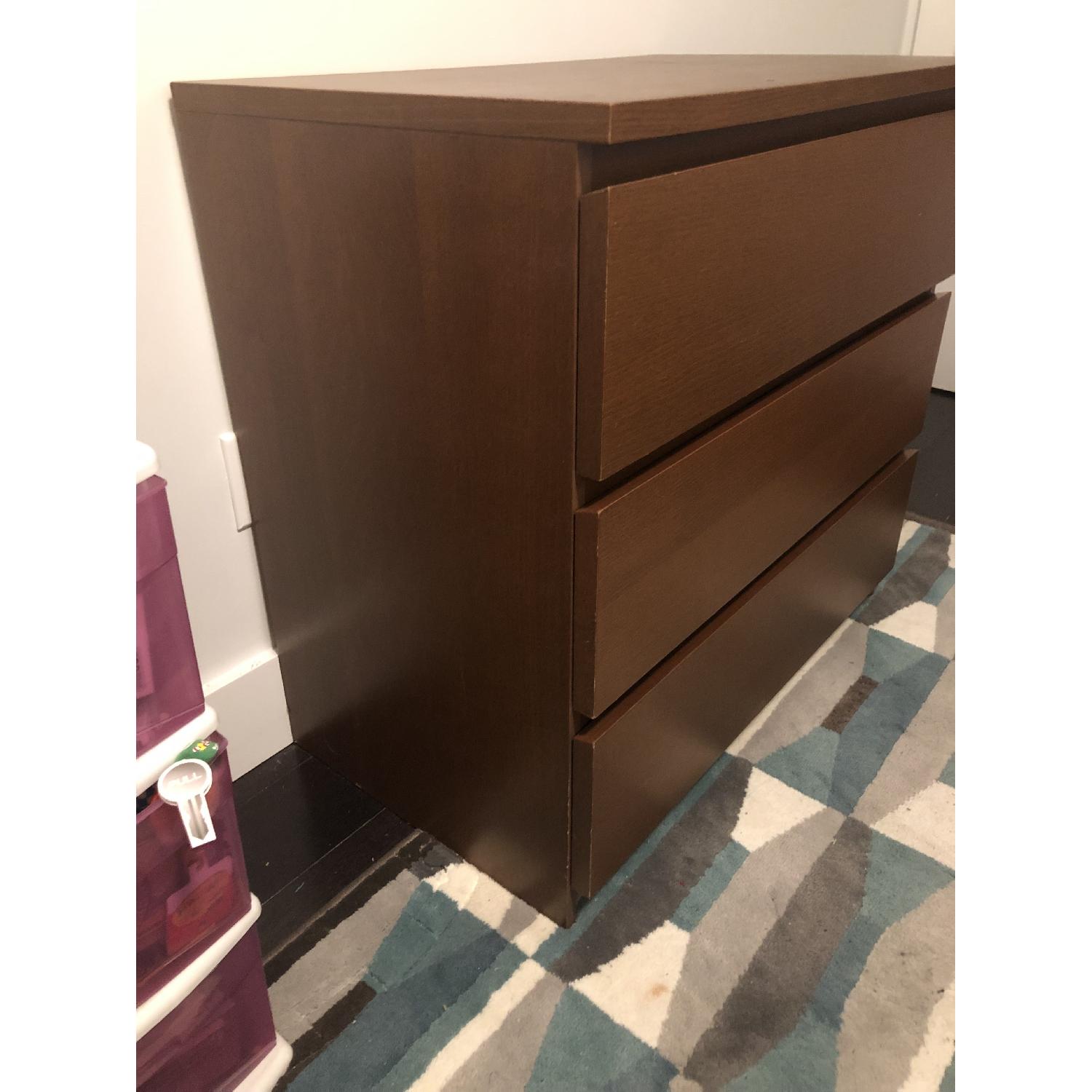 Ikea Malm Brown 3-Drawer Chest - AptDeco