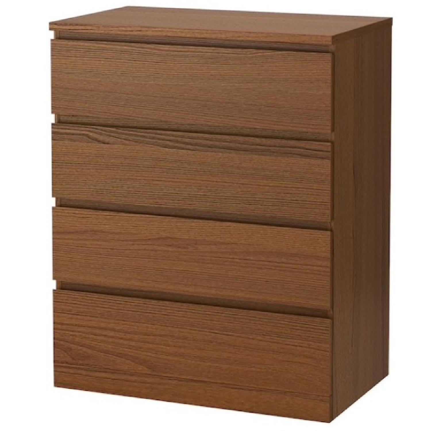 Ikea Malm Brown 4-Drawer Chest - AptDeco