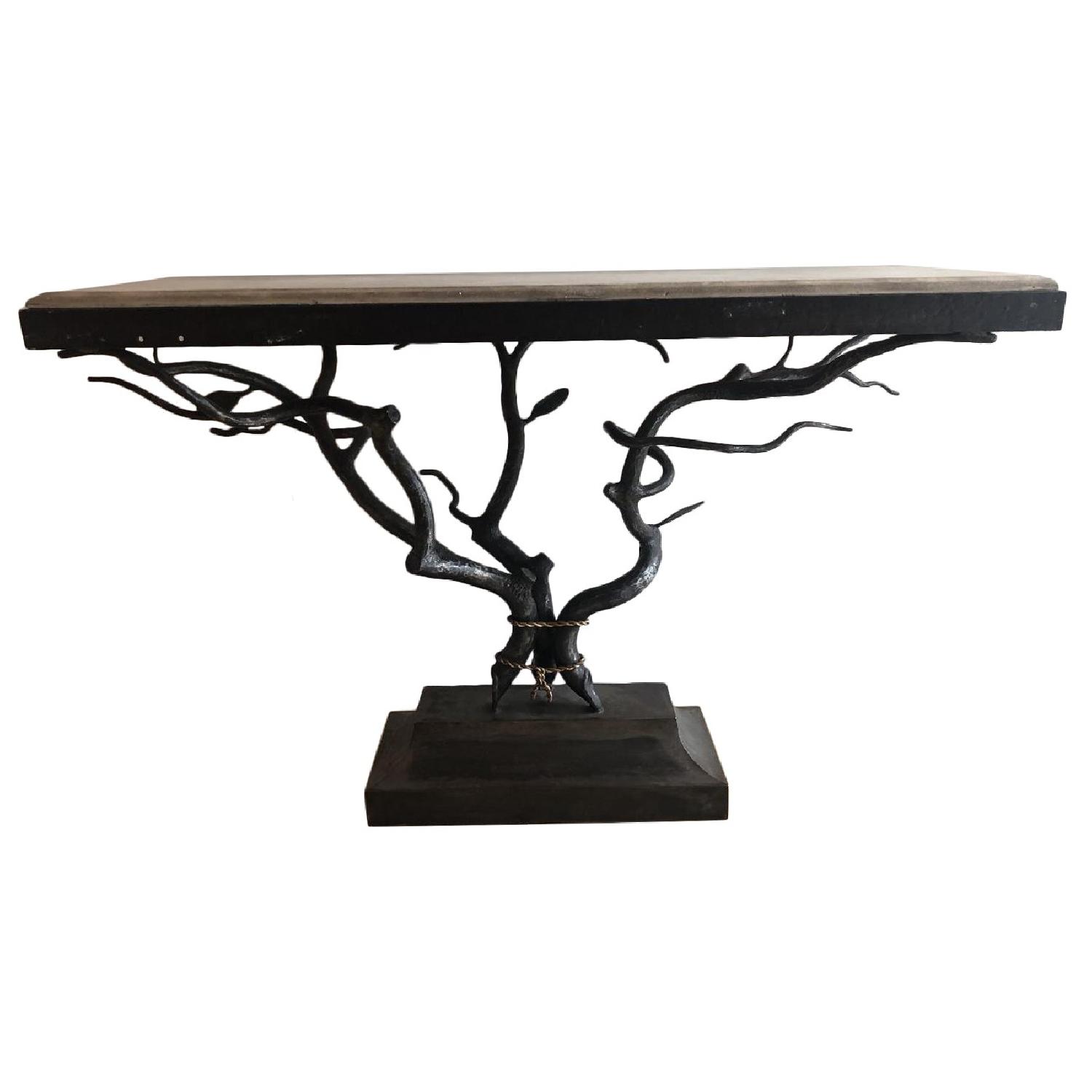 Custom Made Metal Side Table - AptDeco