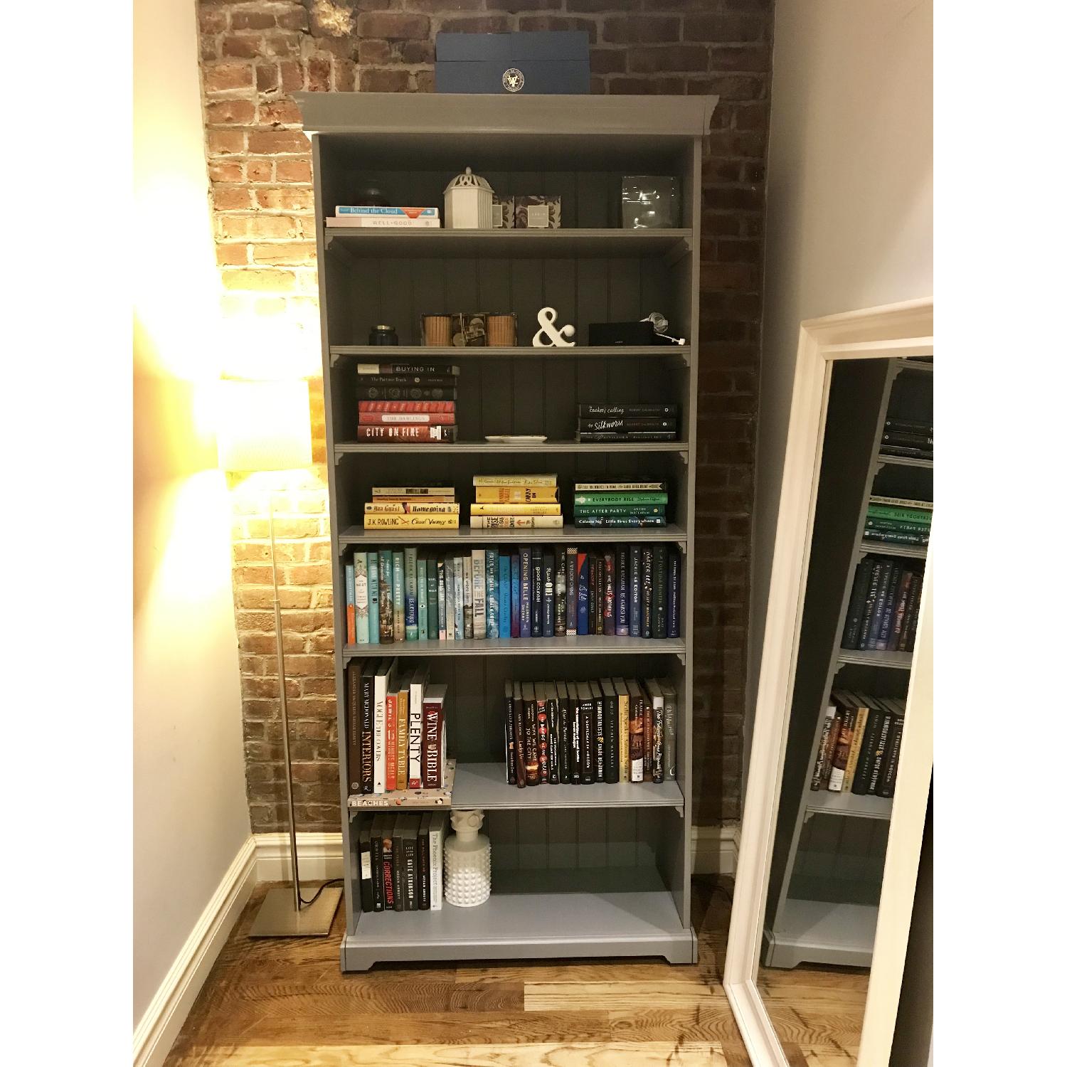 Ikea Liatorp Gray Bookcase - AptDeco