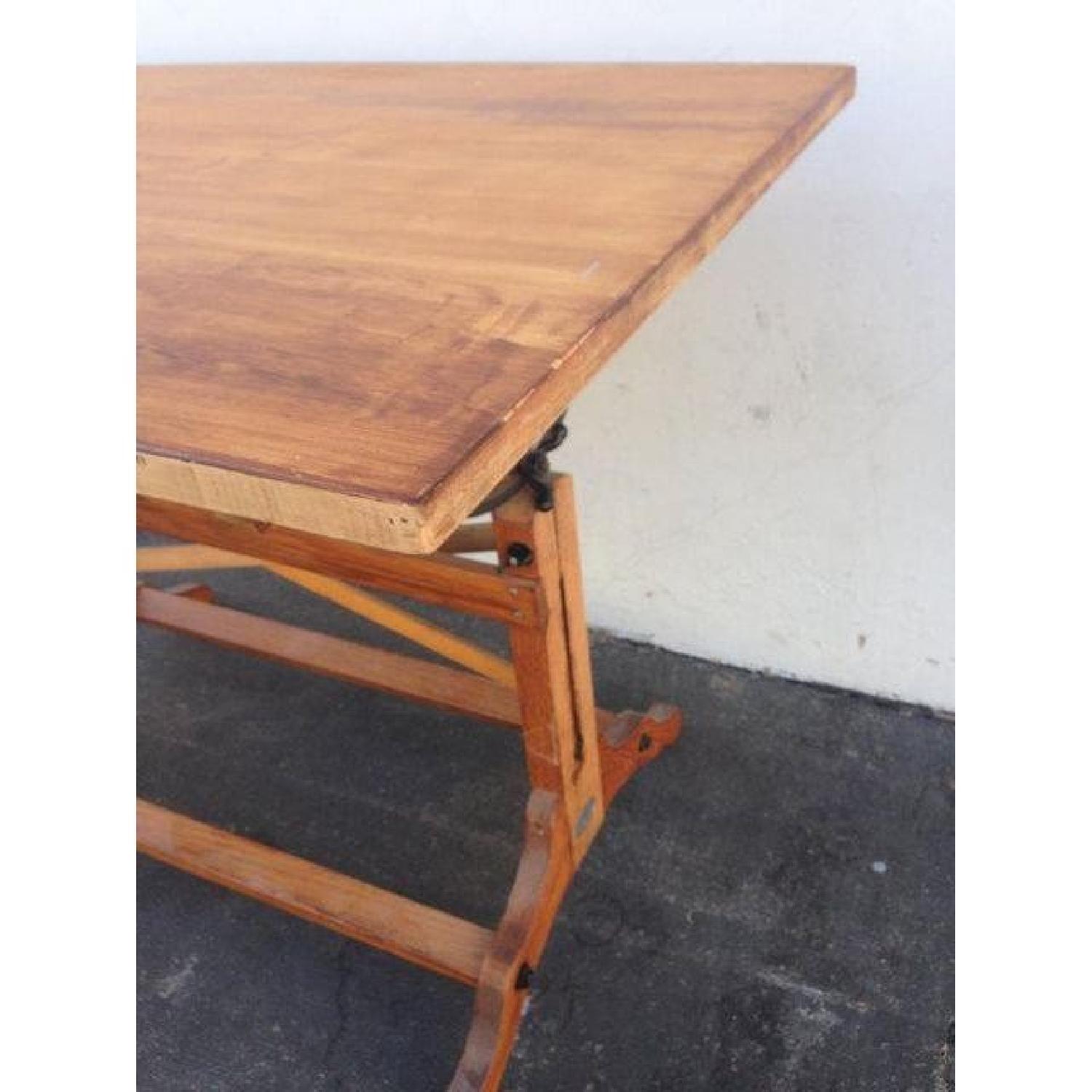 Industrial-Style Drafting Table - AptDeco
